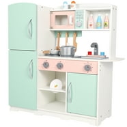 Free Shipping! Wooden Play Kitchen Set for Kids Toddlers, Toy Kitchen ...