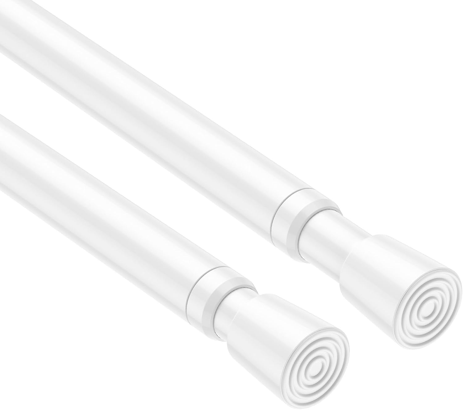 FAGRSA-2 Pack Spring Tension Rod 26 to 37 inch White Curtain Rods No ...