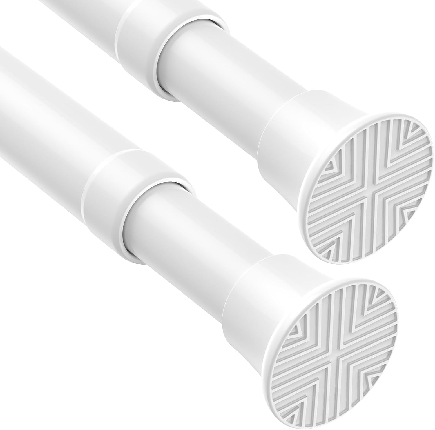 FAGRSA-2pack Spring Tension Rods 23-46 Inch Adjustable White Tension ...