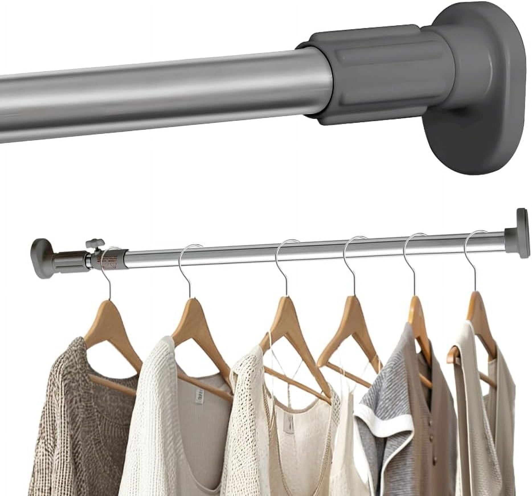 FAGRSA-Expandable Window Shower Curtain Tension Rod Oval Head Clothes ...