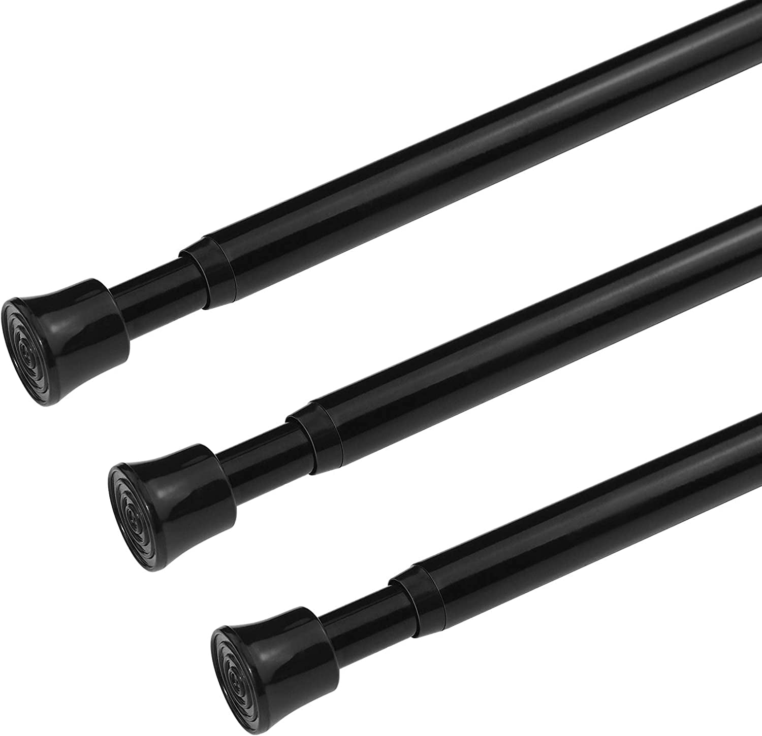 FAGRSA-KXLife 3Pcs Small Window Tension Rods Adjustable Curtain Rod ...