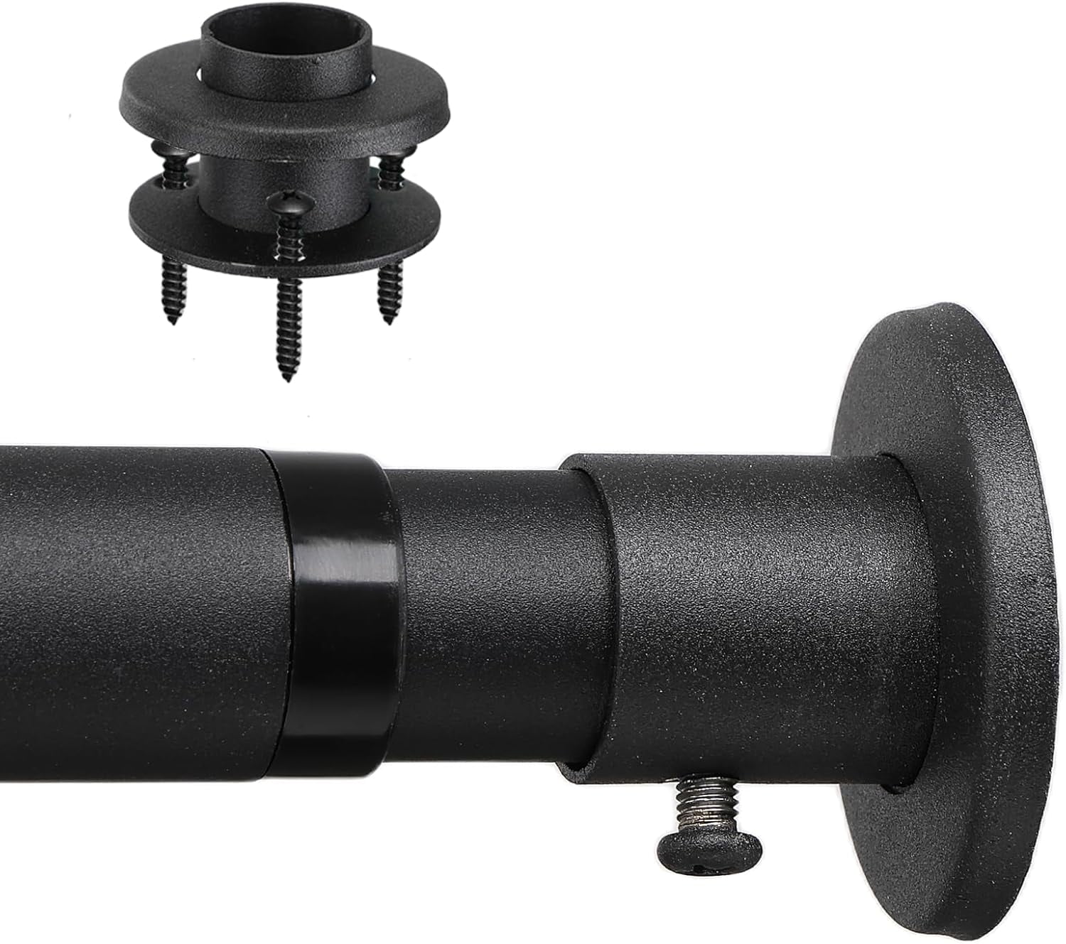 FAGRSA-Shower Curtain Rod 30-49 Inch Adjustable Closet Rods for Window ...