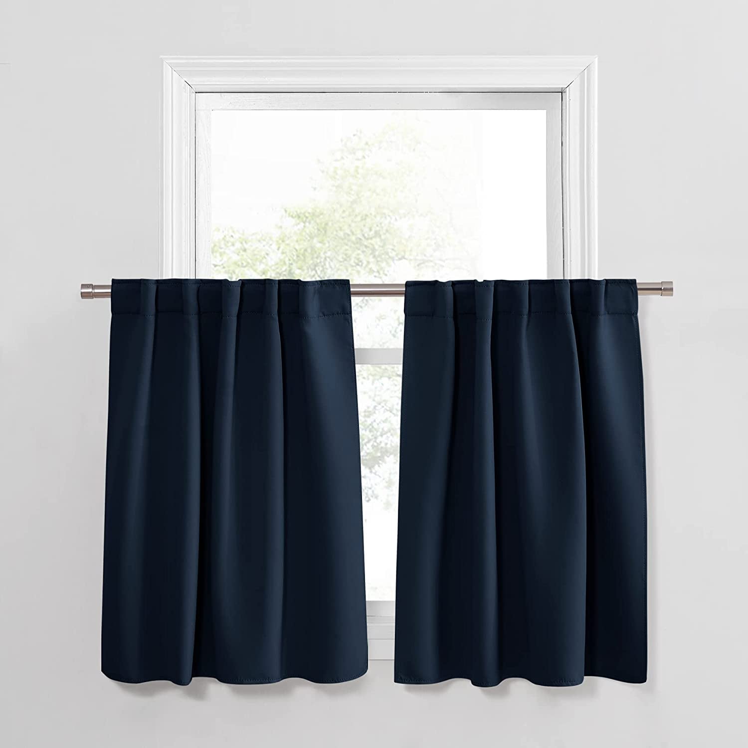 FAGRSA-Small Window Curtains - 36 inch Length Short Kitchen Curtain ...