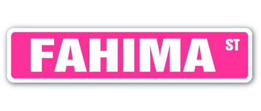 FAHIMA Street Sign Childrens Name Room Sign | Indoor/Outdoor | 30" Wide ...