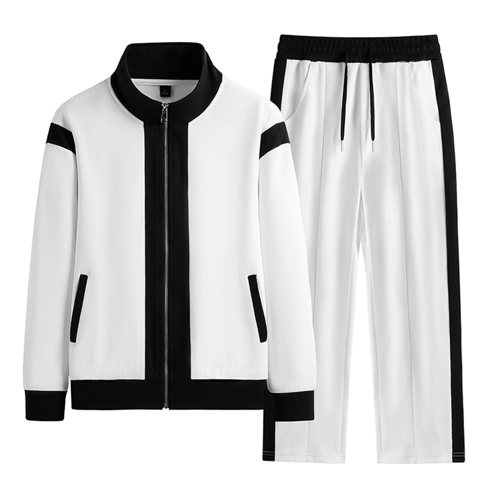 Fahuomu Mens Tracksuits Sweatsuits For Men Set Track Suits 2 Piece Casual Athletic Jogging Warm