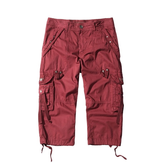 FAHUOMU Men's Work Shorts Pocket Loose Fit Summer Bottoms Solid Color ...