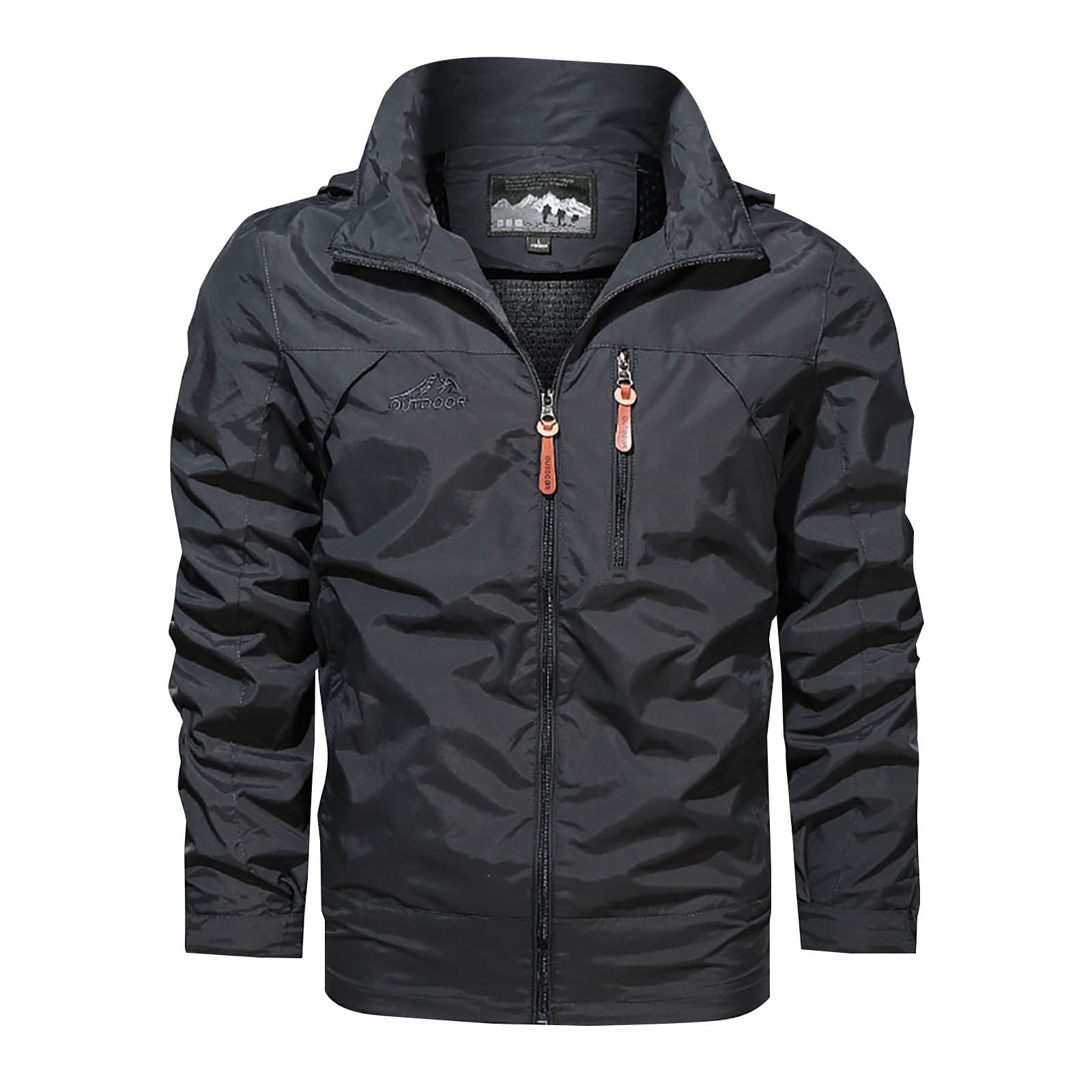 FAHUOMU Mens Hooded Outdoor Jacket 2024 Winter Warm Trench Coat Long ...