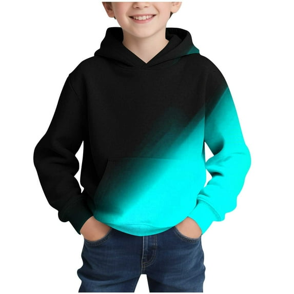 FAHXNVB Boys Long Sleeve Hoodies Color Block Cool Comfortable Soft ...