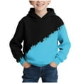 FAHXNVB Boys Long Sleeve Hoodies Cool Color Block Soft Comfortable ...