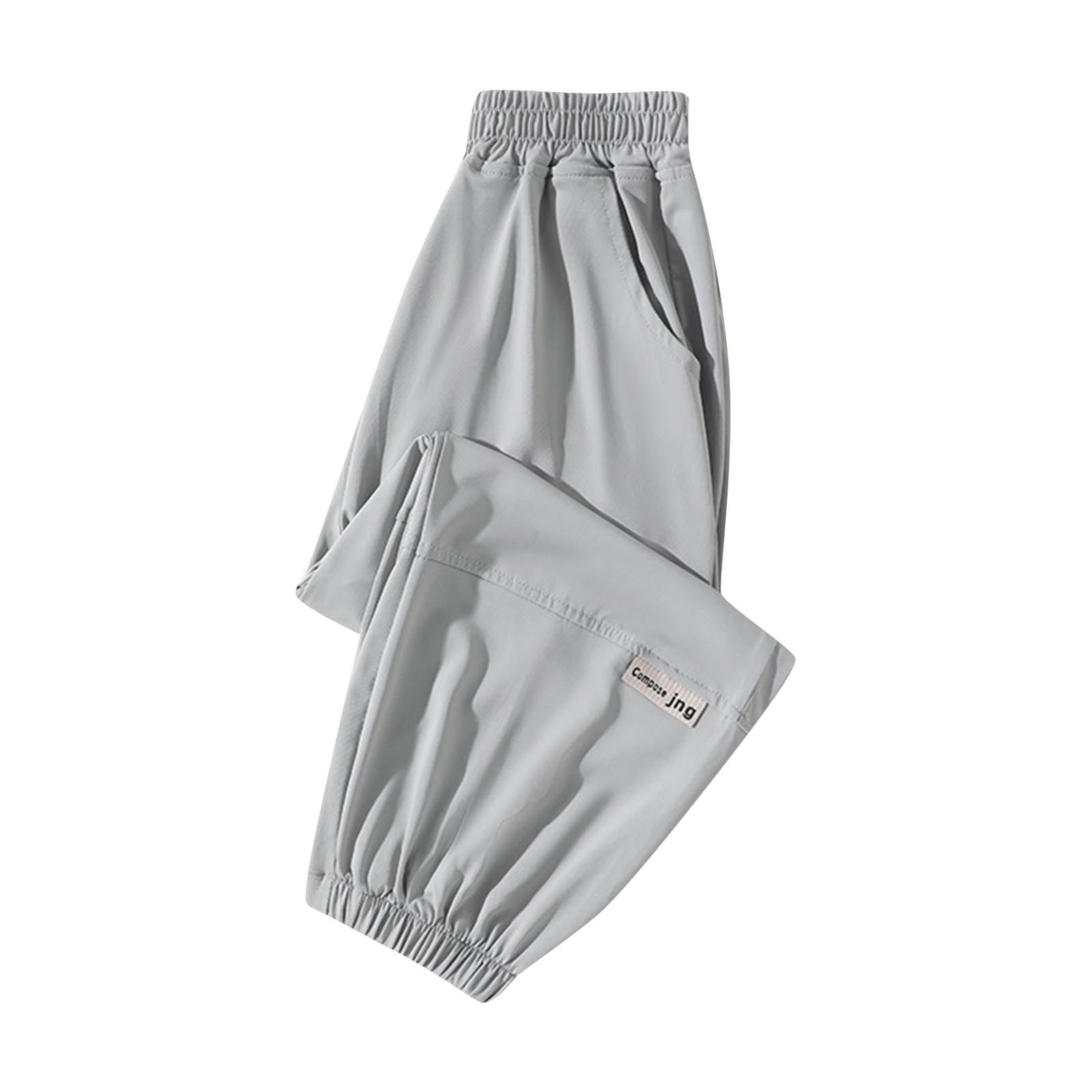 FAHXNVB Girls Anti-Mosquito Athletic Pants Solid Color Sun Protection ...