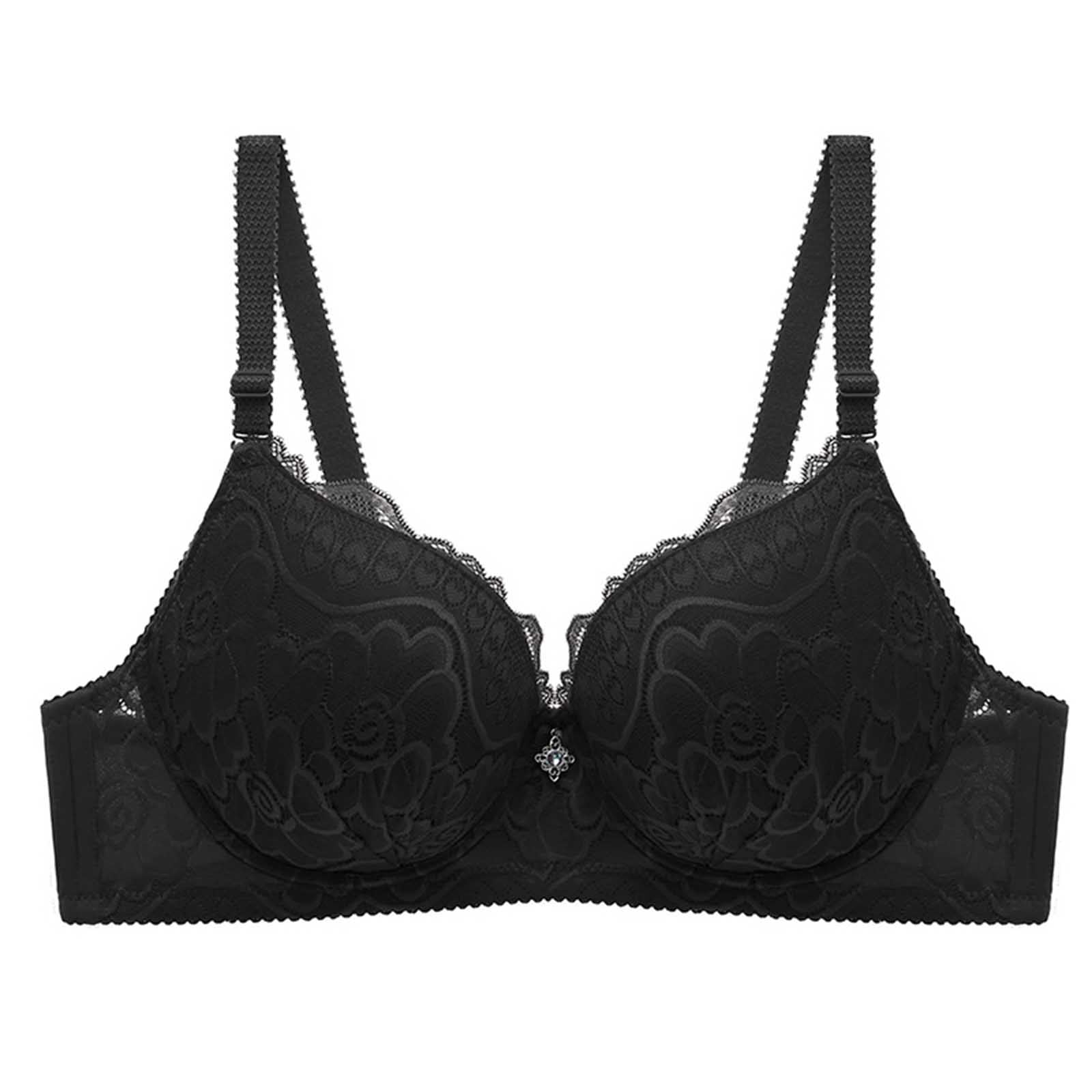 FAHXNVB Lace Bra for Womens Full Coverage Adjustable Straps Seamless ...