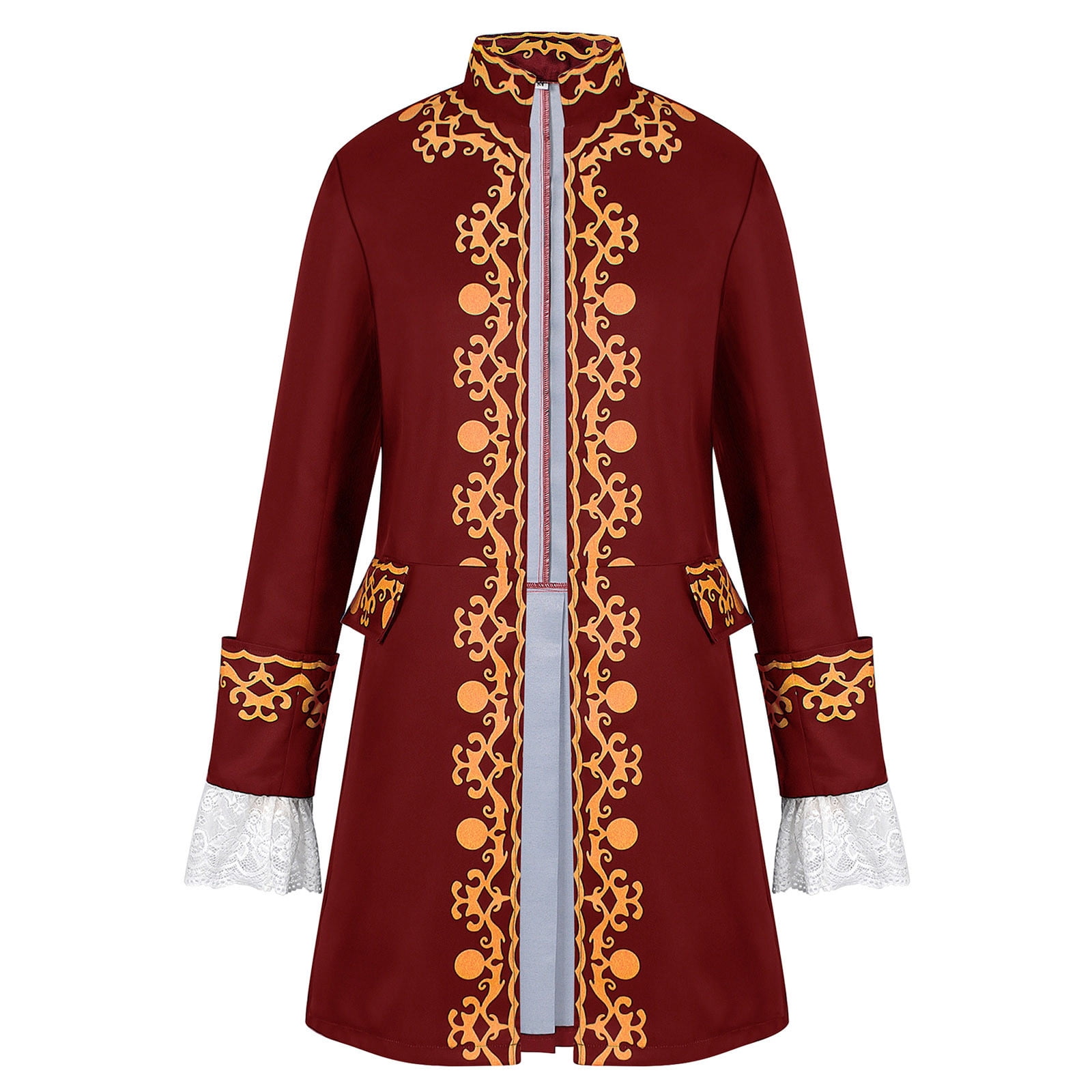 FAHXNVB Men Military Tailcoat Jacket 18th Century Medieval Regency ...