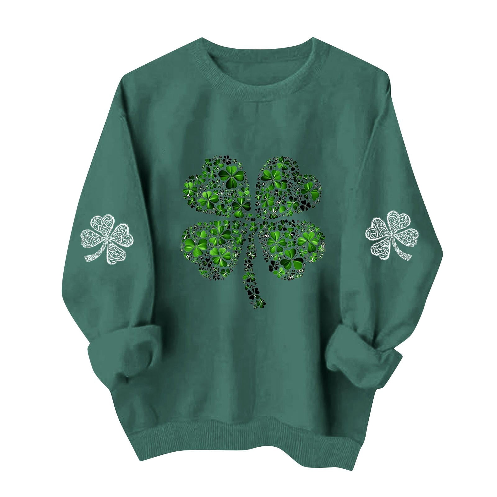 FAHXNVB St Patrick's Day Long Sleeve Sweatshirt for Women Crewneck ...