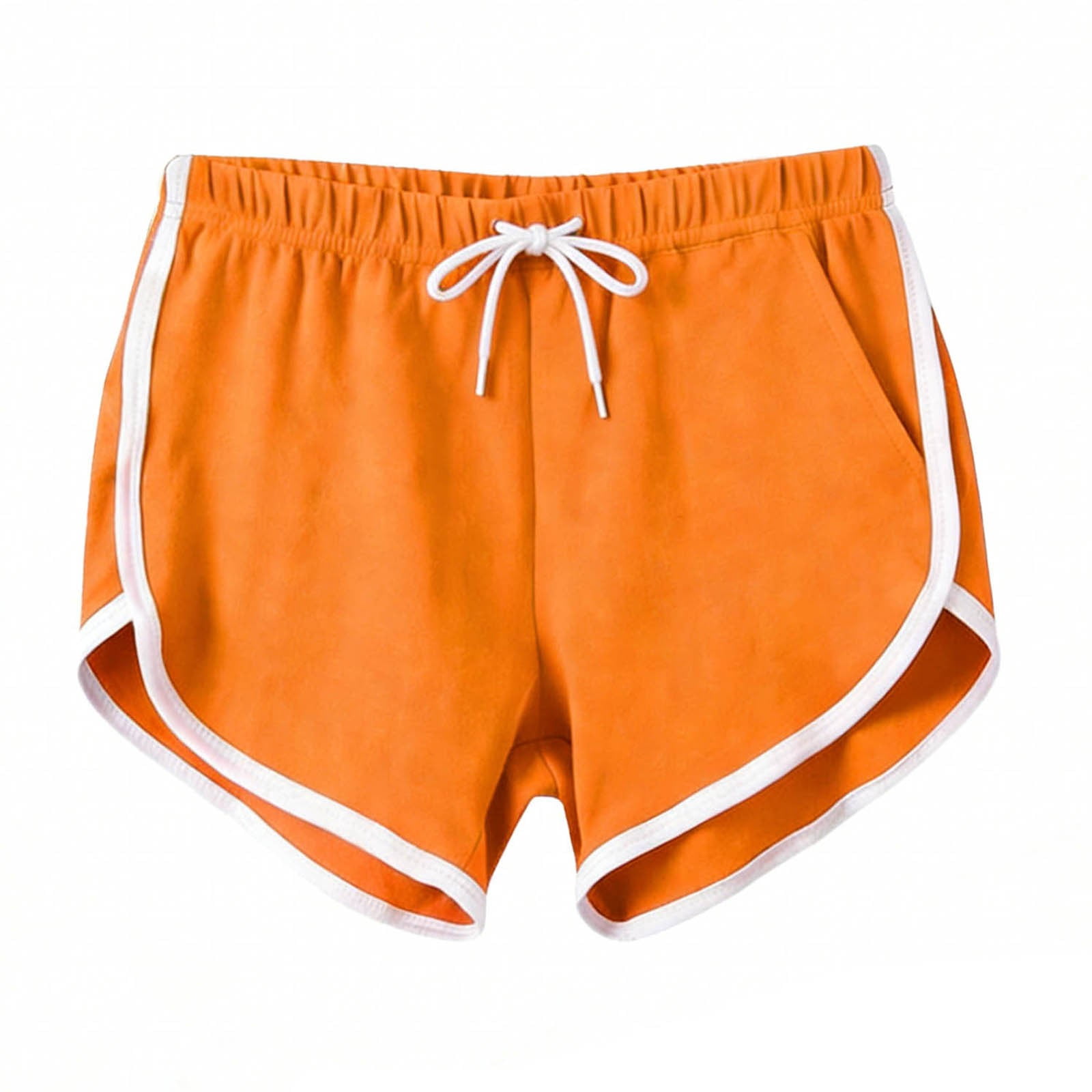 FAHXNVB Women's Color Block Athletic Shorts Elastic Waist Summer ...