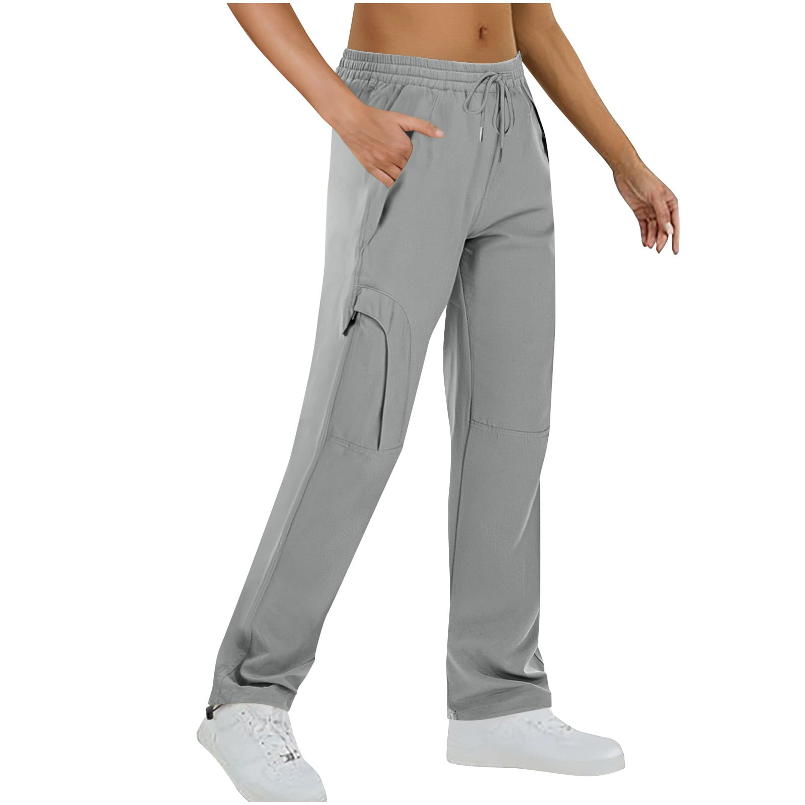 FAHXNVB Women's Hiking Cargo Pants Quick Dry Lightweight Water ...