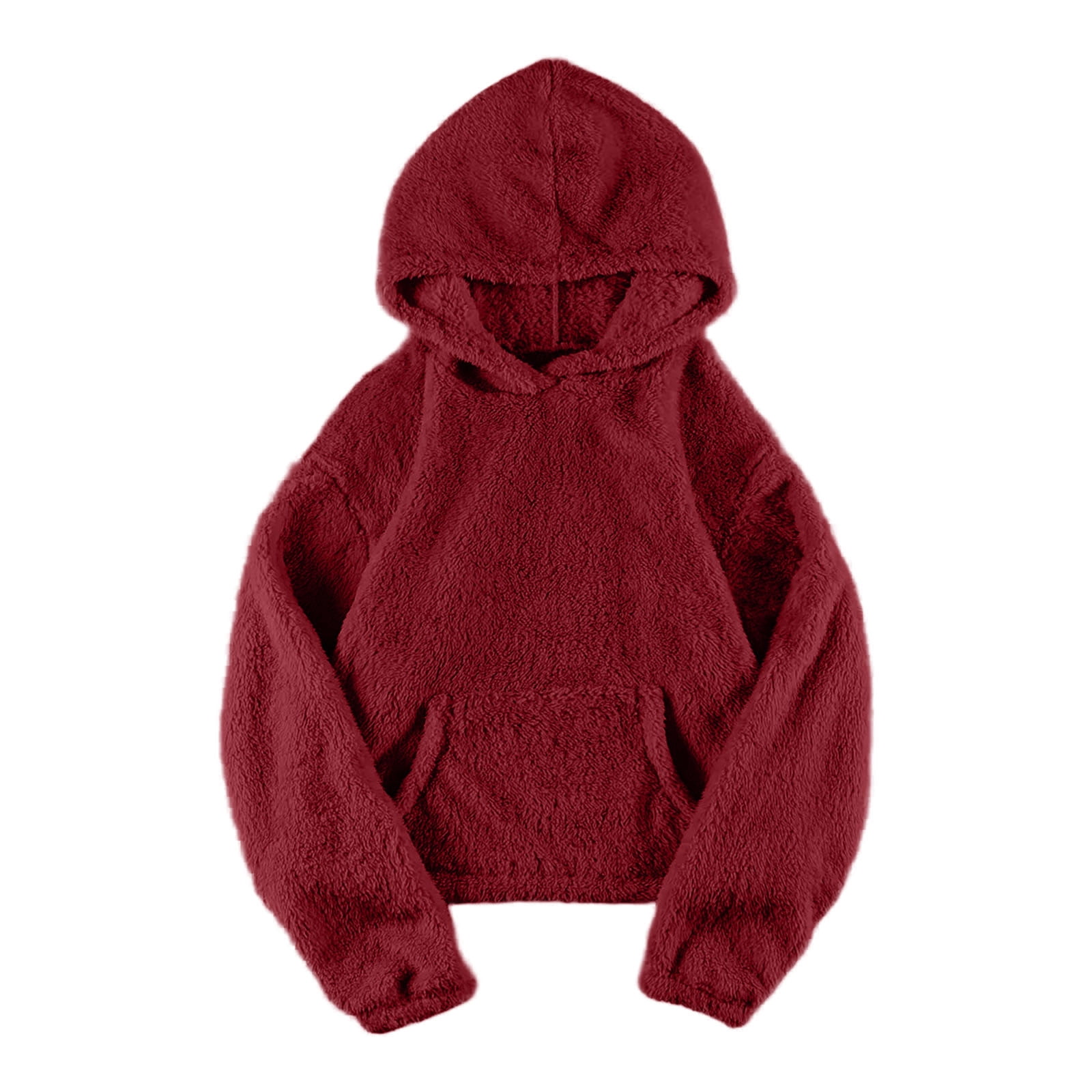 FAHXNVB Women's Polar Fleece Hoodies Long Sleeve Sherpa Pullover ...