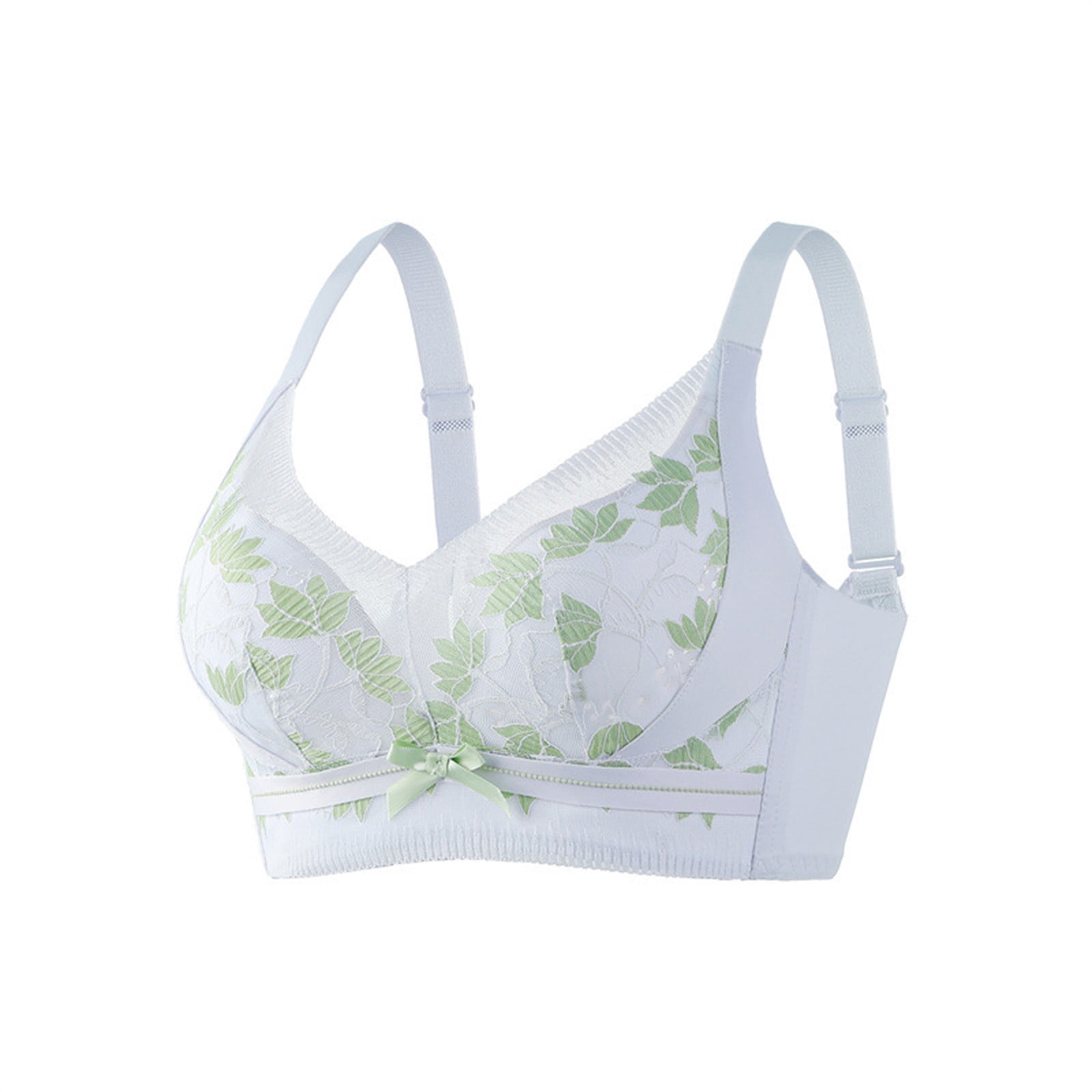 FAHXNVB Womens Bras No Underwire Push up Floral Printed Lace Bralettes ...