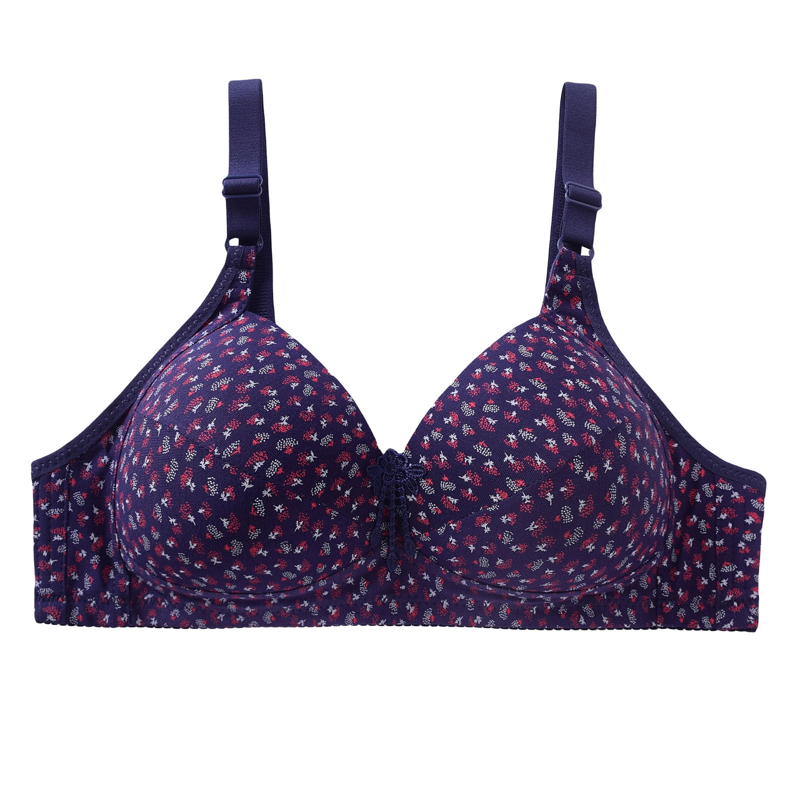FAHXNVB Womens No Underwire Bra Comfort Adjustable Straps Push Up ...
