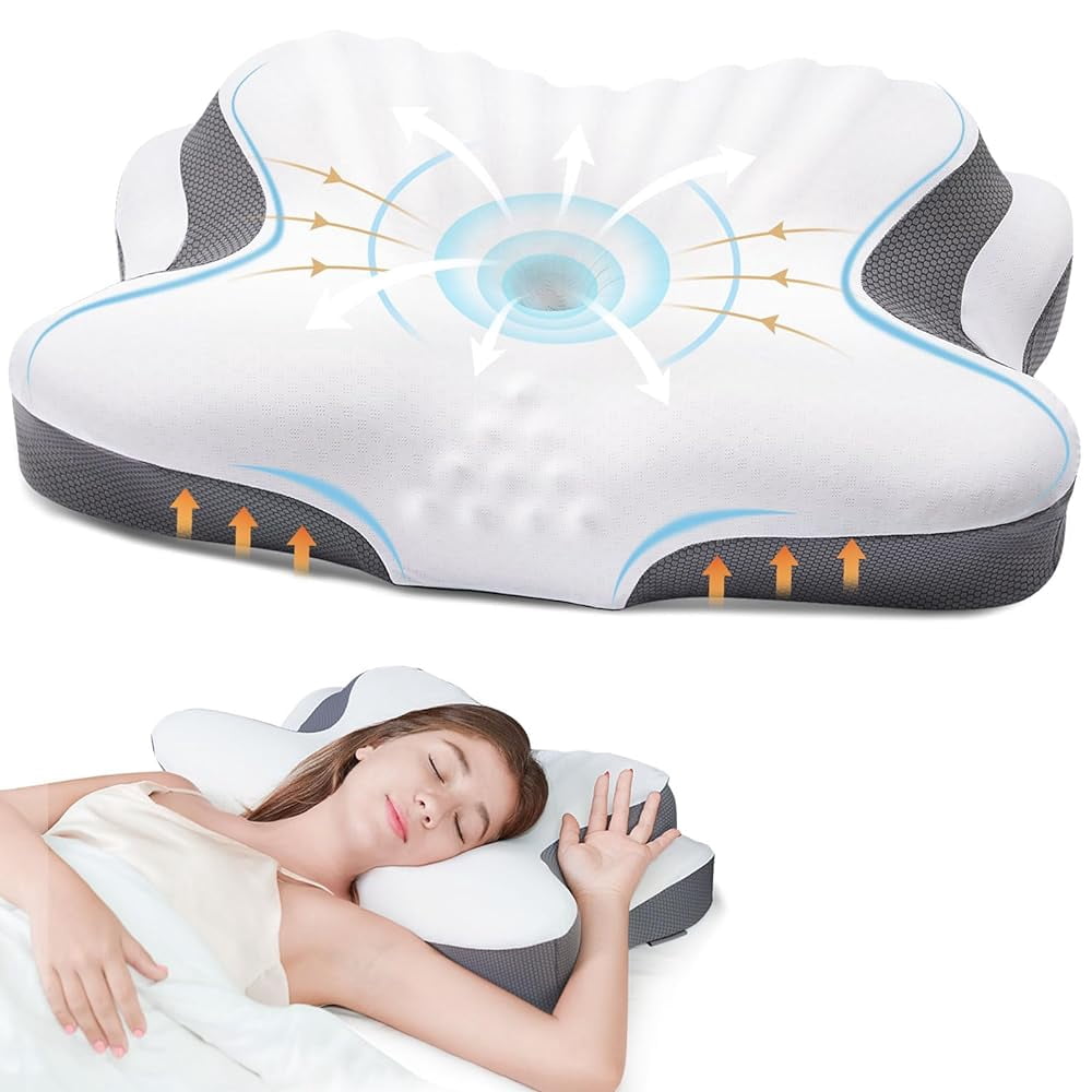 DONAMA Adjustable Cervical Pillow for Spine Support, Neck and Shoulder ...