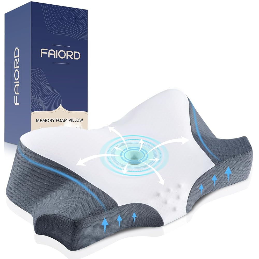 DONAMA Memory Foam Cervical Pillow, Neck & Shoulder Pain Relief ...