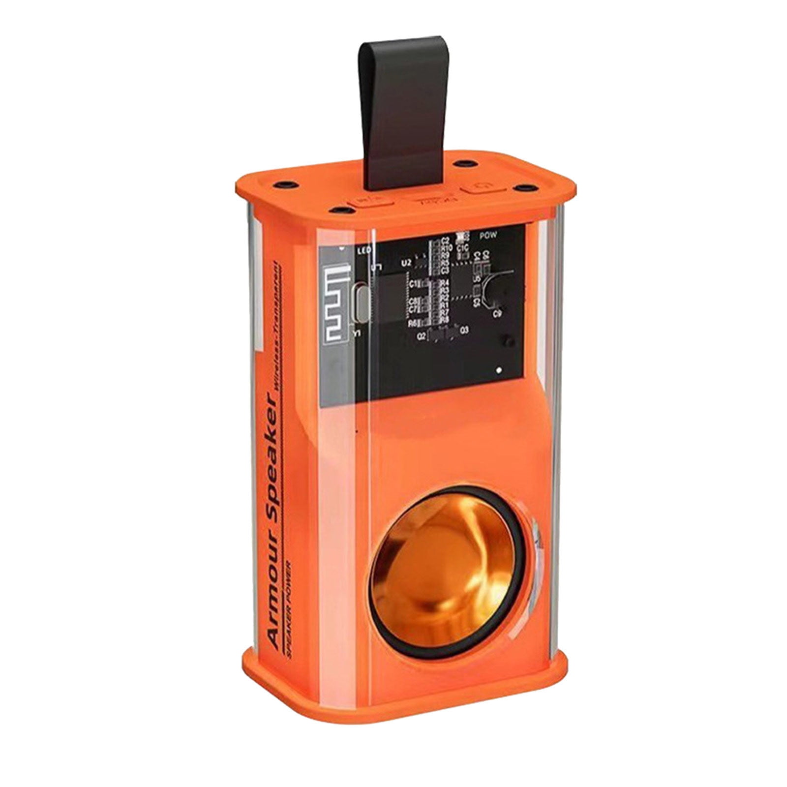 FAIOROI Bluetooth Speaker Outdoor Home Card Speaker Transparent Mecha ...