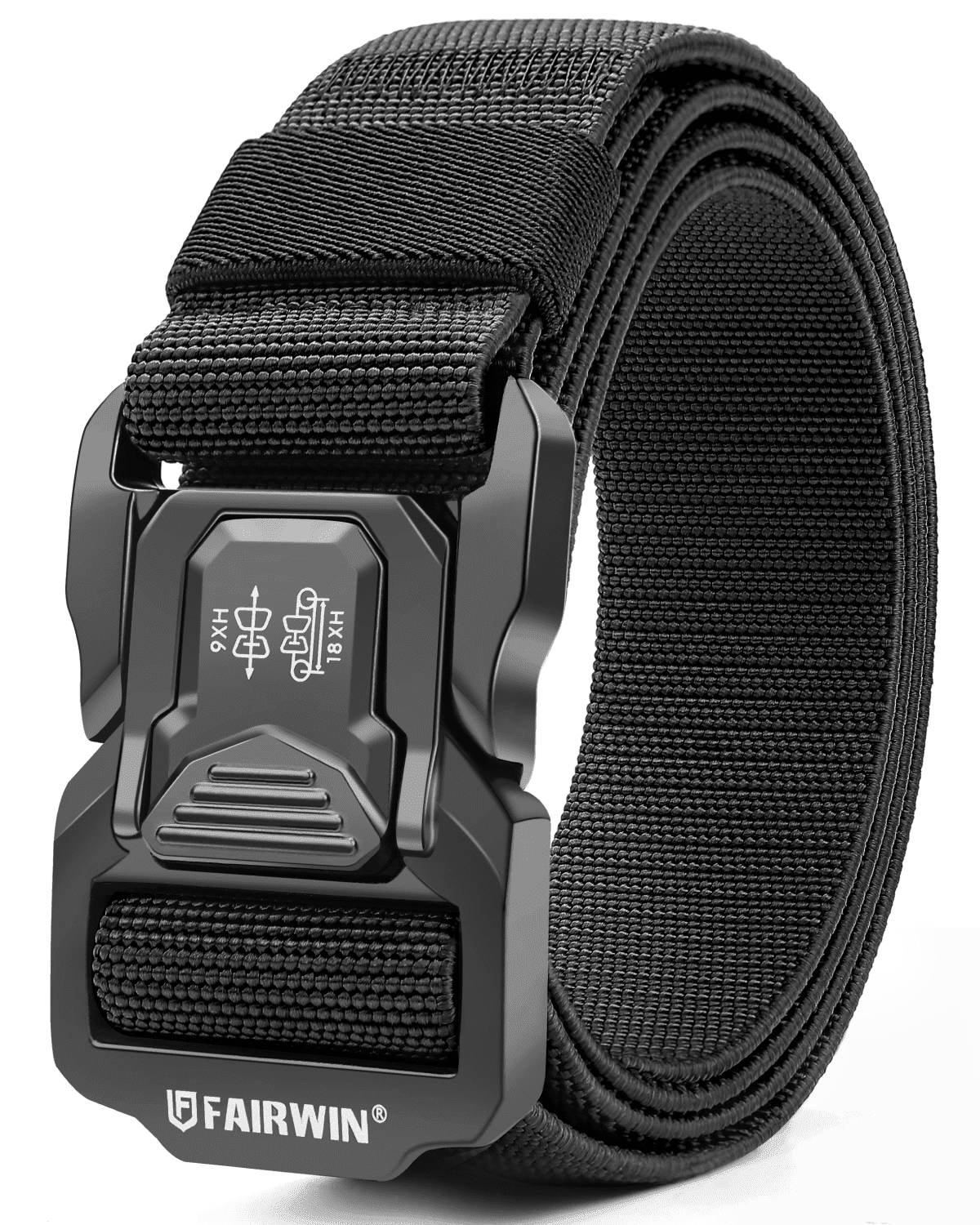 FAIRWIN Belt for Men, Nylon Web Work Belt, Black - Walmart.com