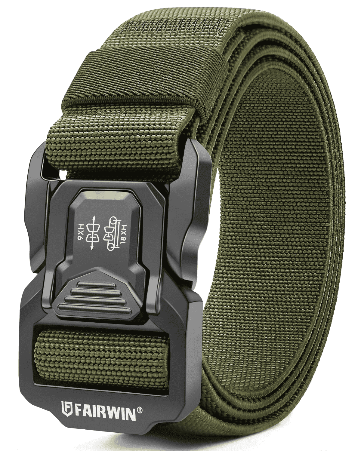 FAIRWIN Belt for Men, Nylon Web Work Belt, Green - Walmart.com