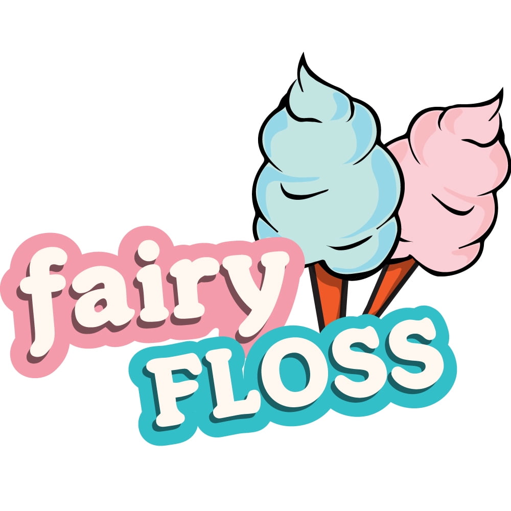 FAIRY FLOSS 36" Concession Decal sign cart trailer stand sticker ...