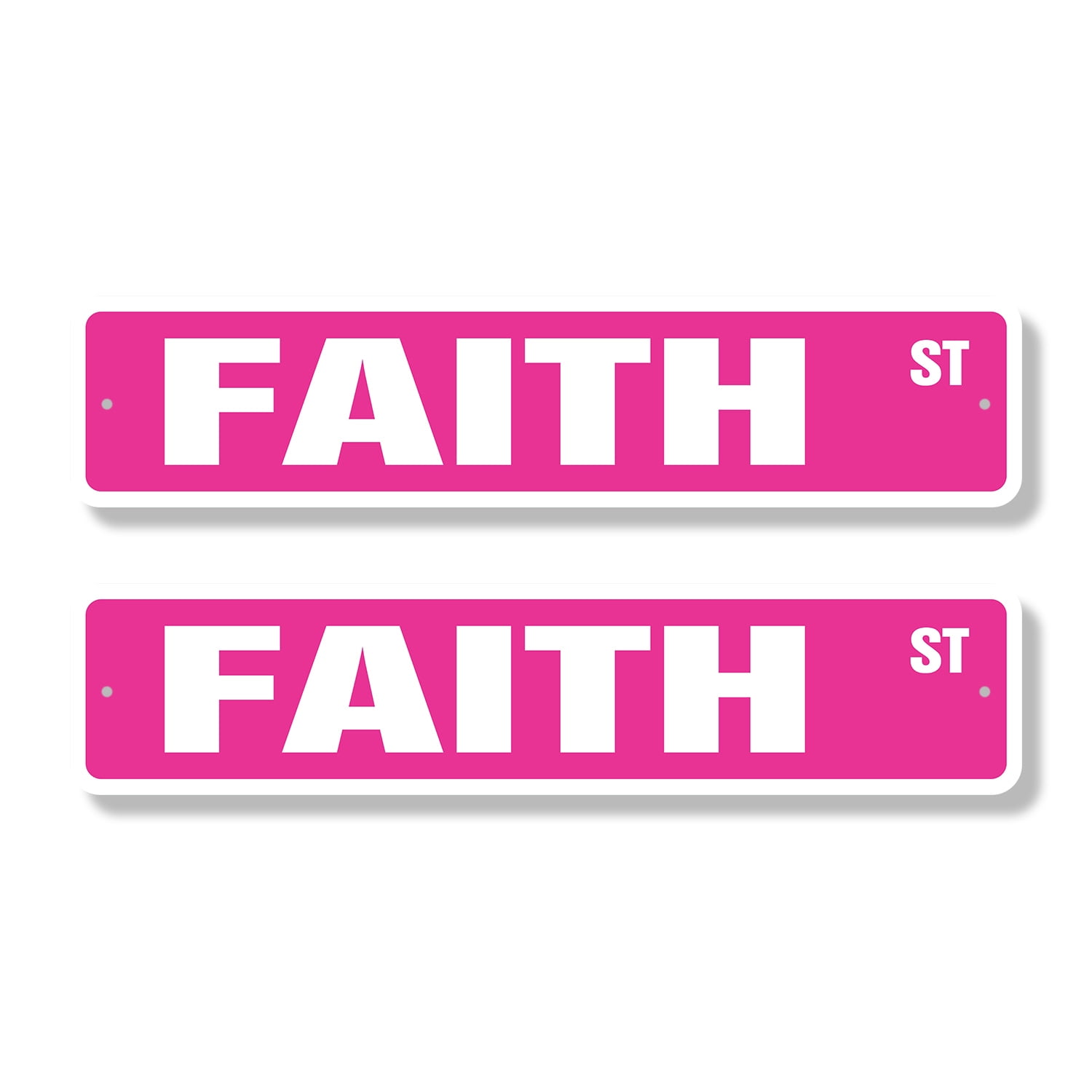 FAITH Classic Street Sign (2 Pack) Childrens Name Room Sign Road Sign ...