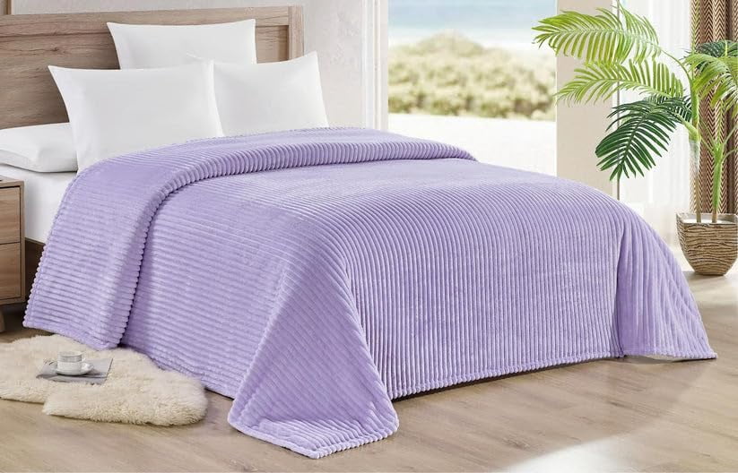 FAITH, HOPE, LOVE HOME DÉCOR Striata Ribbed Corduroy Blanket Queen size ...