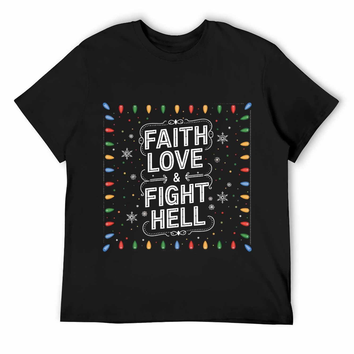 FAITH LOVE & FIGHT LIKE HELL Floral Watercolor Flower T-Shirt-M ...