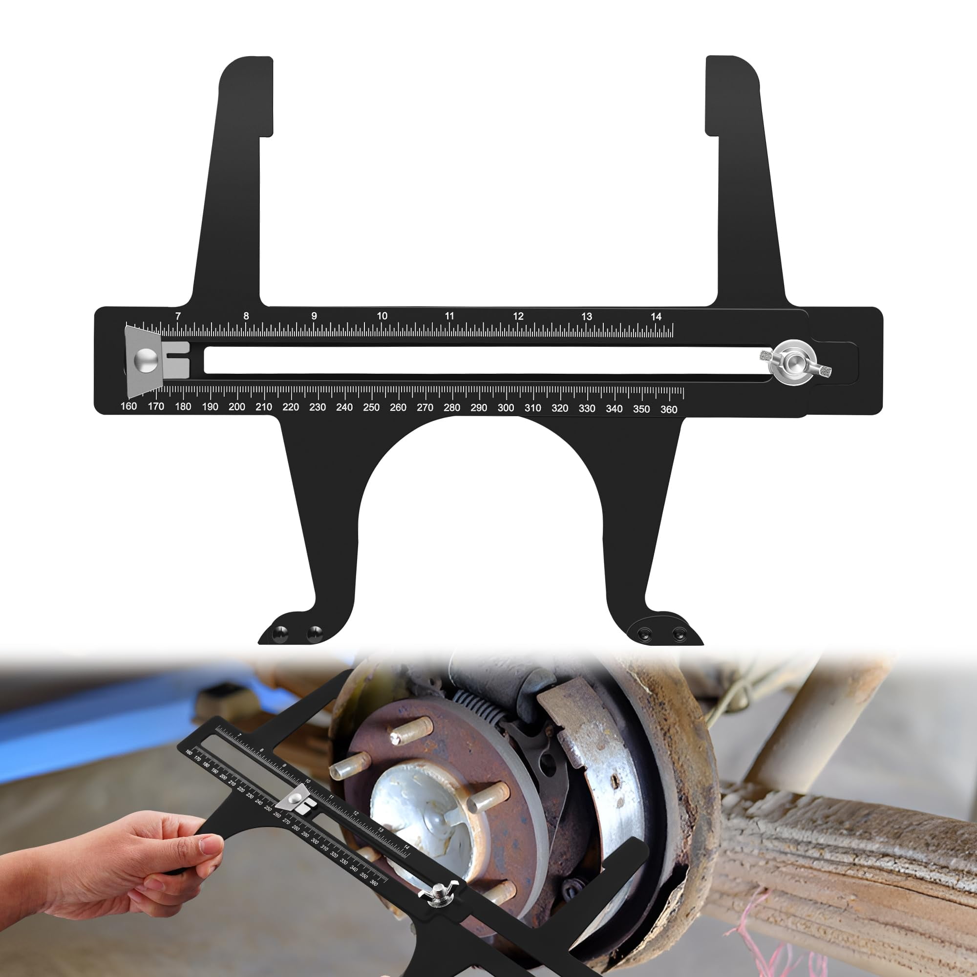 Brake Spoon Adjusting Tool Brake Resetting Gauge Tool, Stainless Steel ...