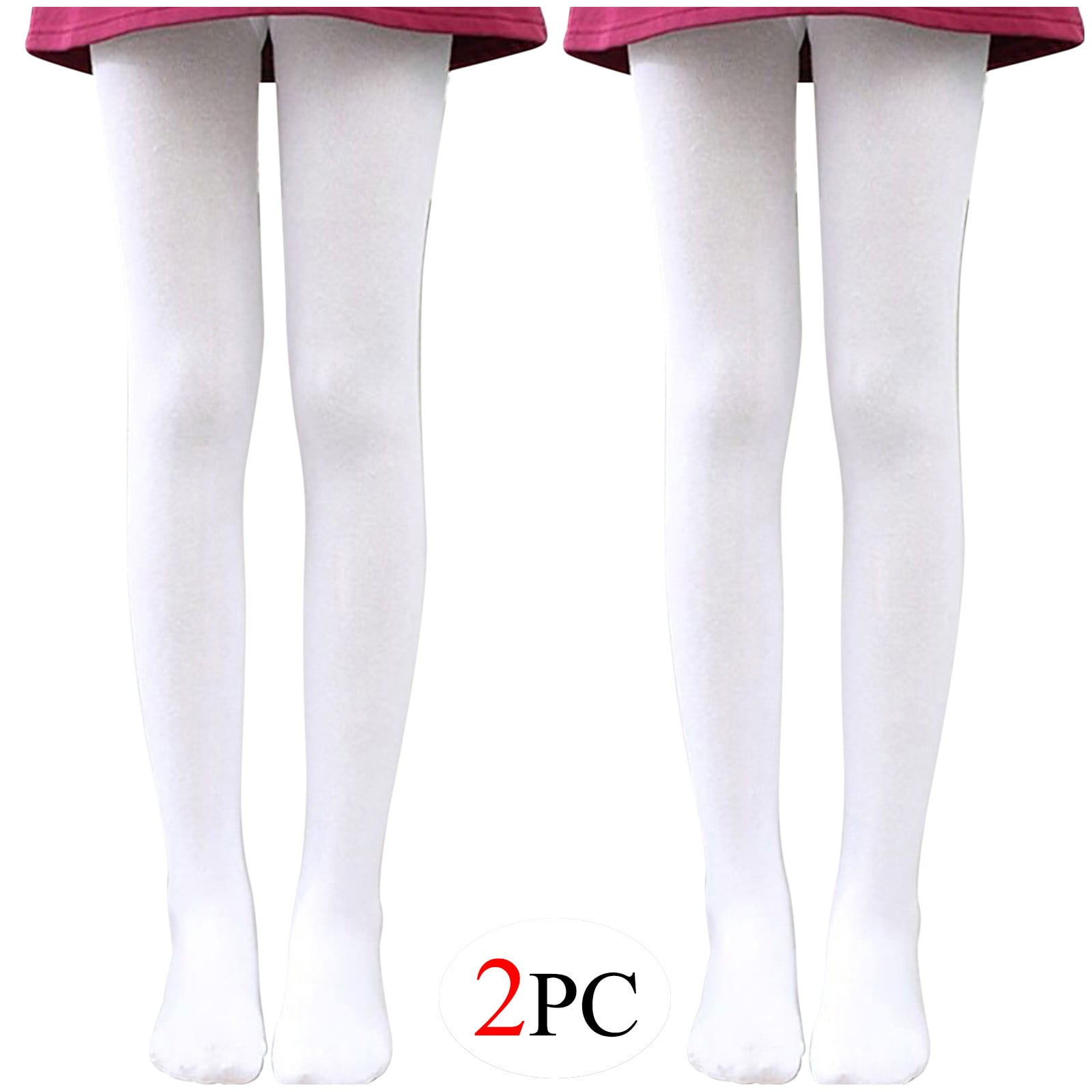 FAIWAD 2PC Girls Ballet Dance Tights Soft Opaque Footed Pantyhose ...