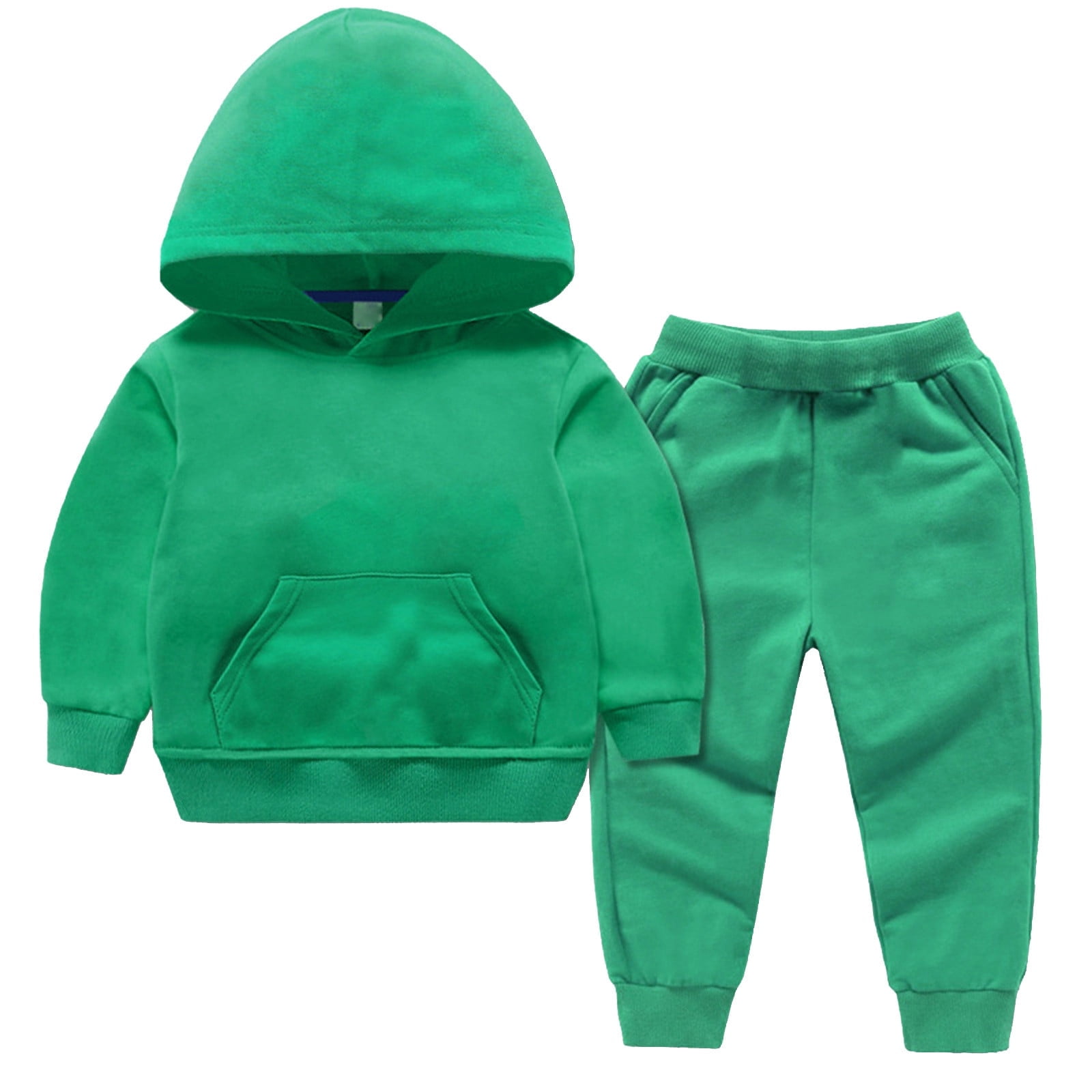 FAIWAD Boys Girls 2 Pieces Sweat Suit Unisex Kids Long Sleeve Pullover ...