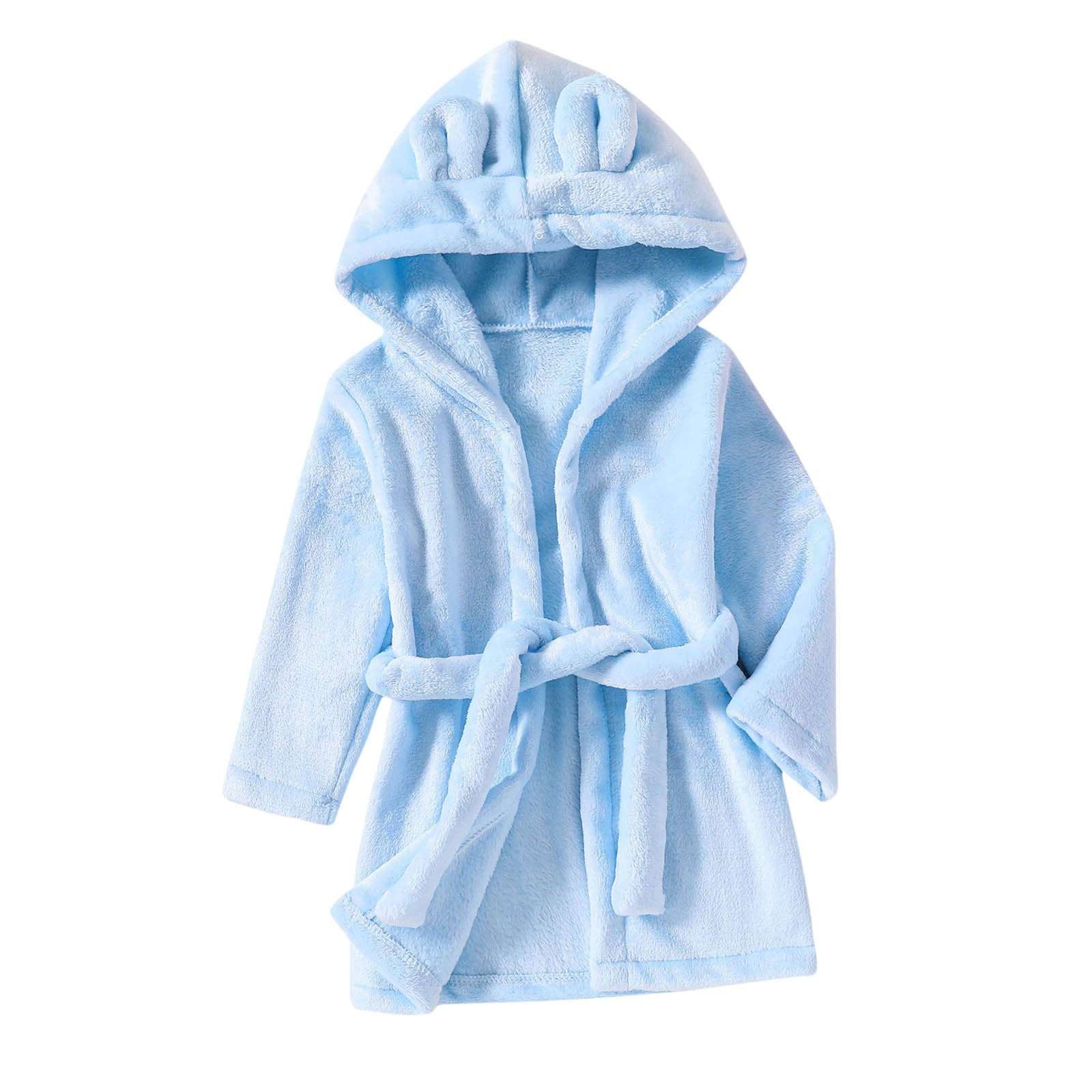 FAIWAD Boys Girls Robes Kids Hooded Sleepwear with Belt Soft Fleece ...