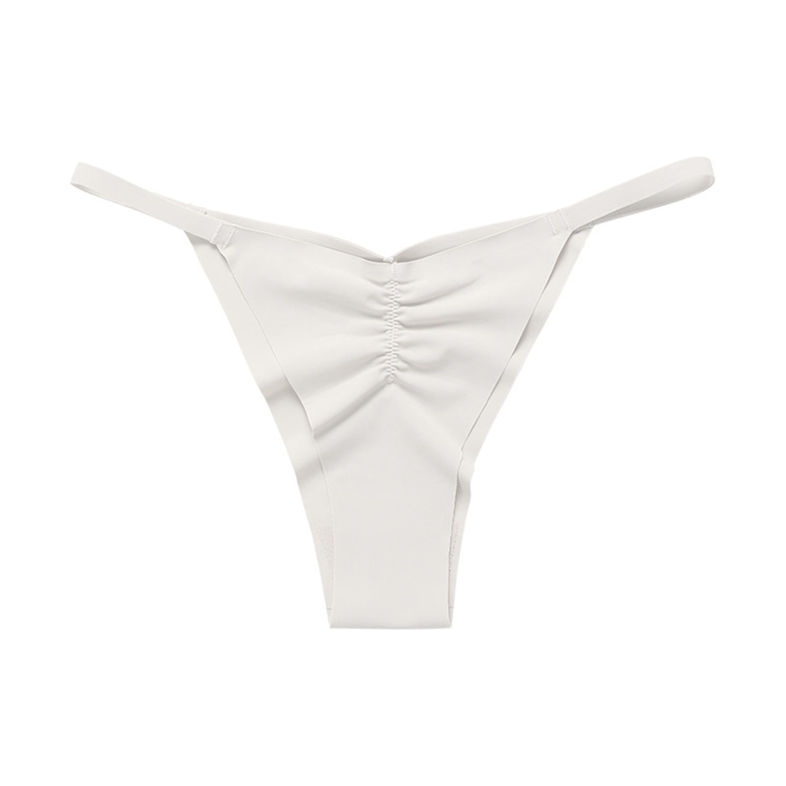 FAIWAD G-String Thongs for Women High Cut V-waist Lace Pleated Soft ...
