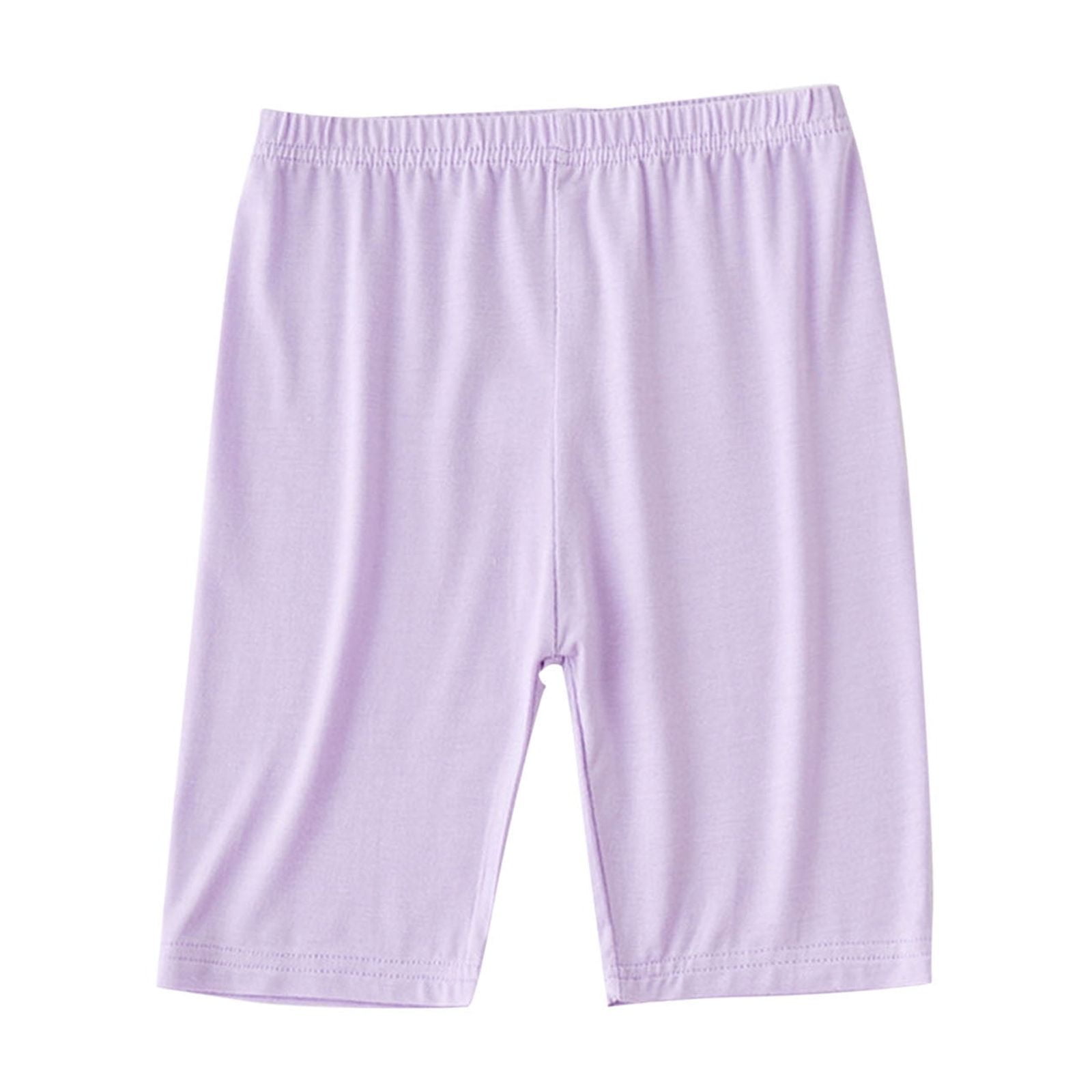 FAIWAD Girls Basic Cotton Shorts Stretch High Waist Above Knee Short ...