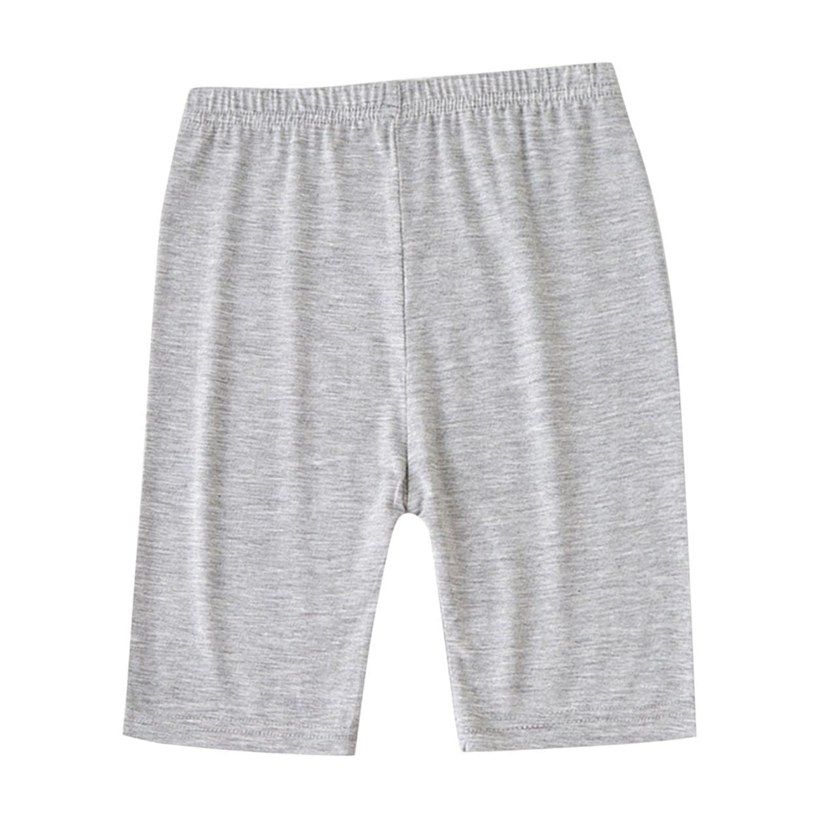 FAIWAD Girls Basic Cotton Shorts Stretch High Waist Above Knee Short ...