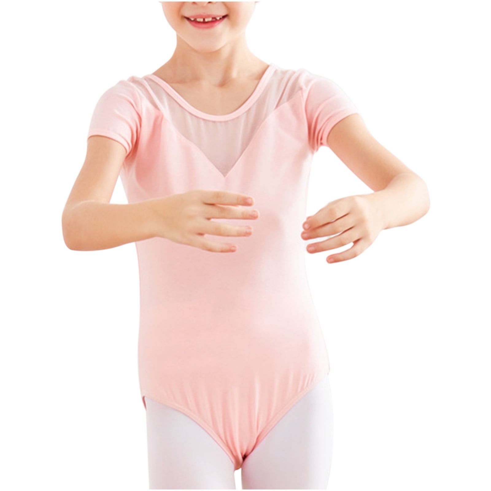 FAIWAD Girls Dance Leotards Lace Long Sleeve Backless Dress Slim ...