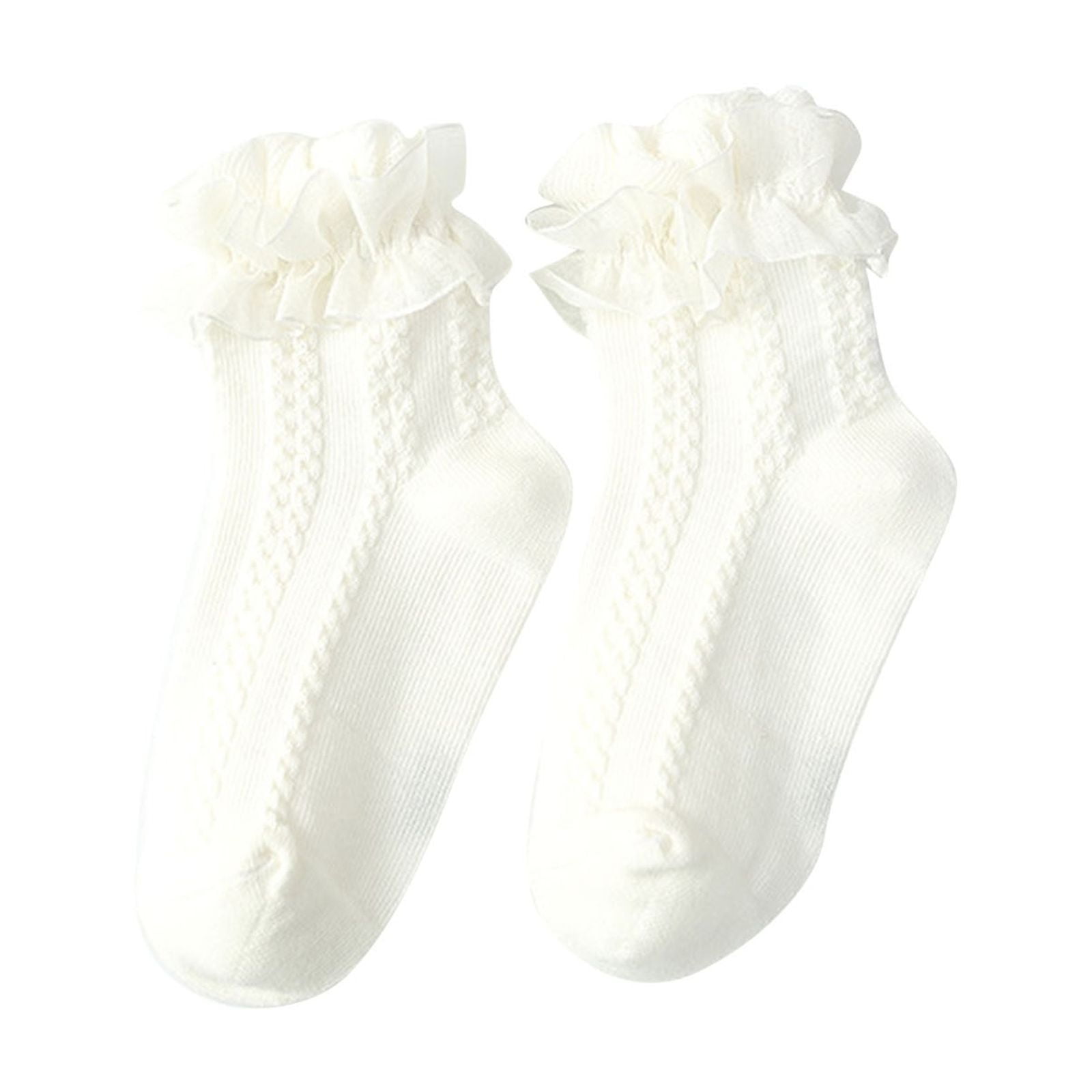 FAIWAD Girls Ruffle Socks Frilly Lace Princess Dress Socks Toddler Kids ...