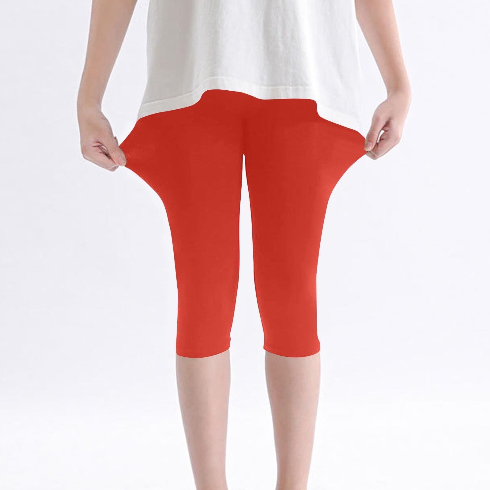 FAIWAD Kid Girls Solid Color Leggings Casual High Waisted Stretch ...