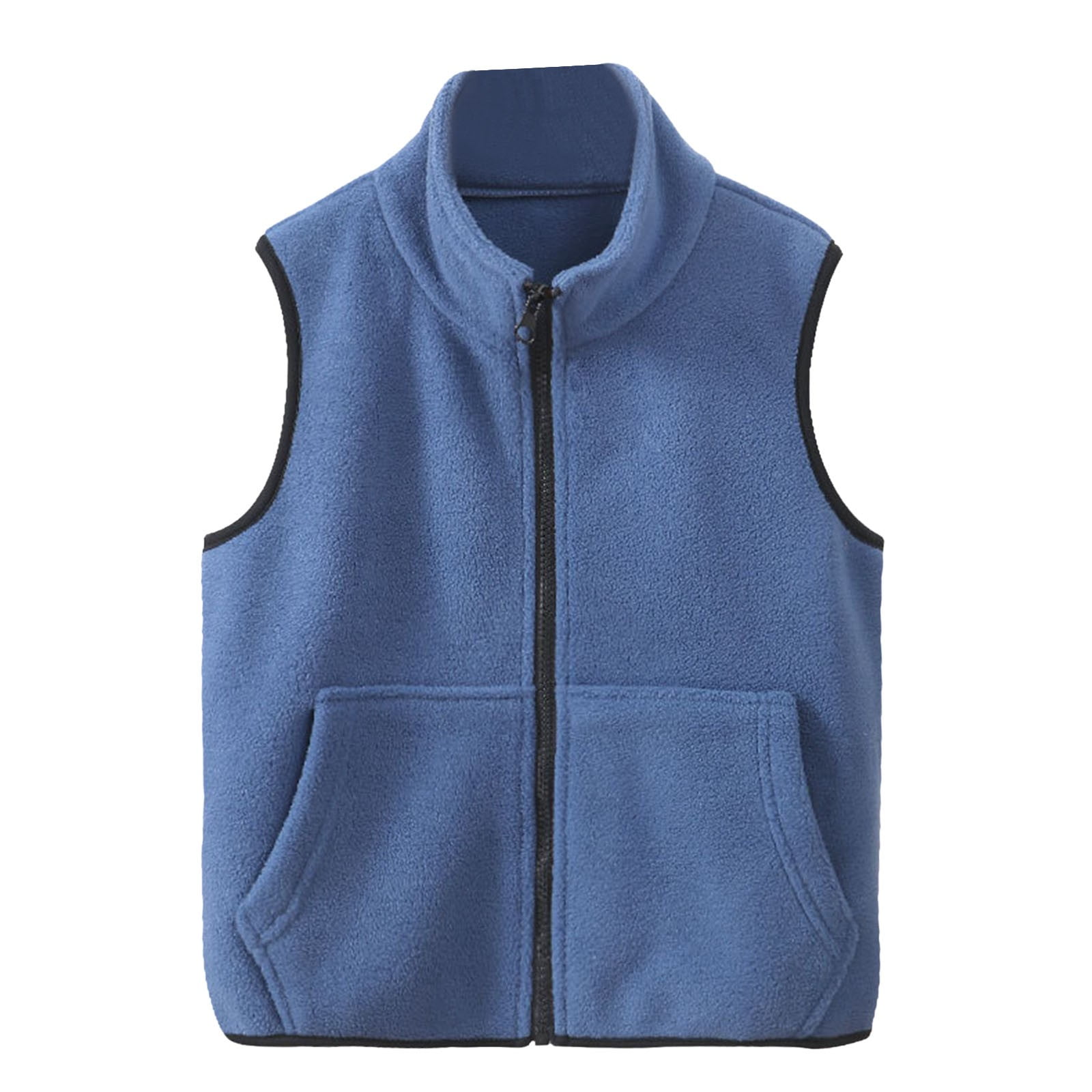 FAIWAD Kids Boys Girls Fleece Vest Sleeveless Zipper Fuzzy Waistcoat ...