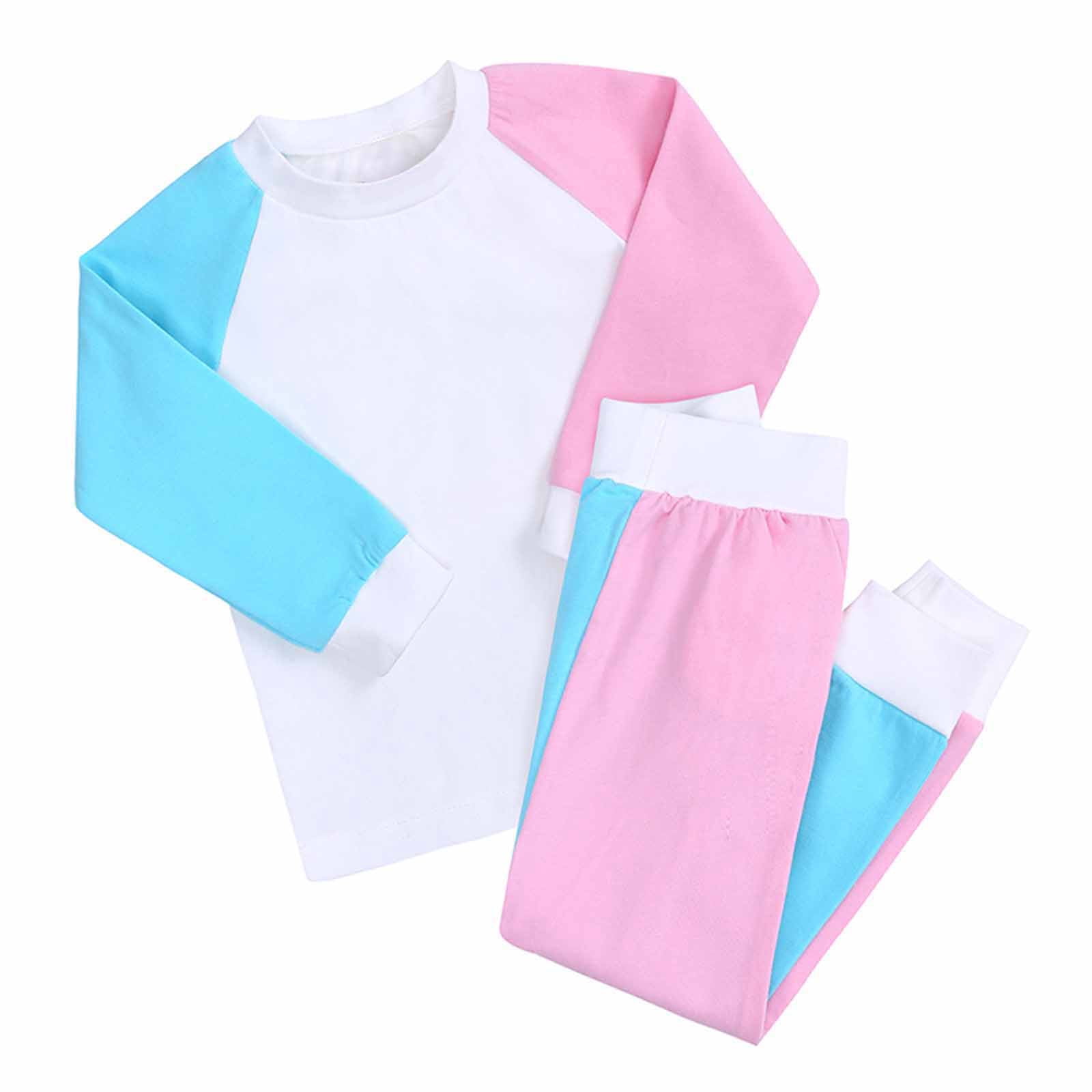 FAIWAD Kids Girls Boys 2 Piece Sweatsuit Kids Color Block Sweatshirt ...
