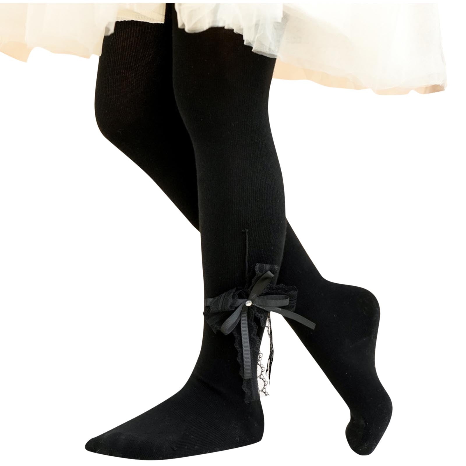 FAIWAD Kids Toddler Girls Stockings Tights Ribbed Knit High Waist ...