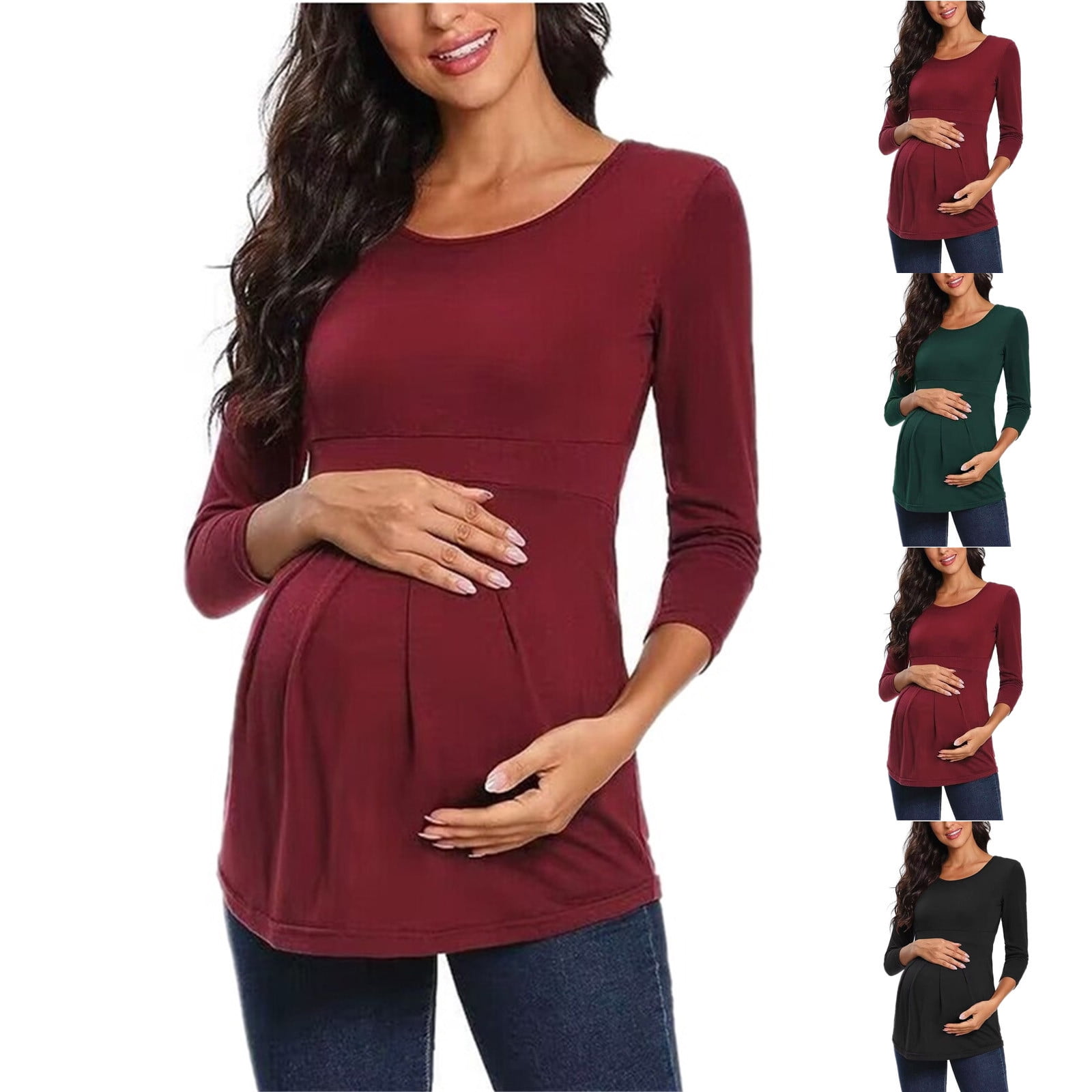FAIWAD Maternity Tops for Work Casual Long Sleeve Trendy Fall Clothes ...