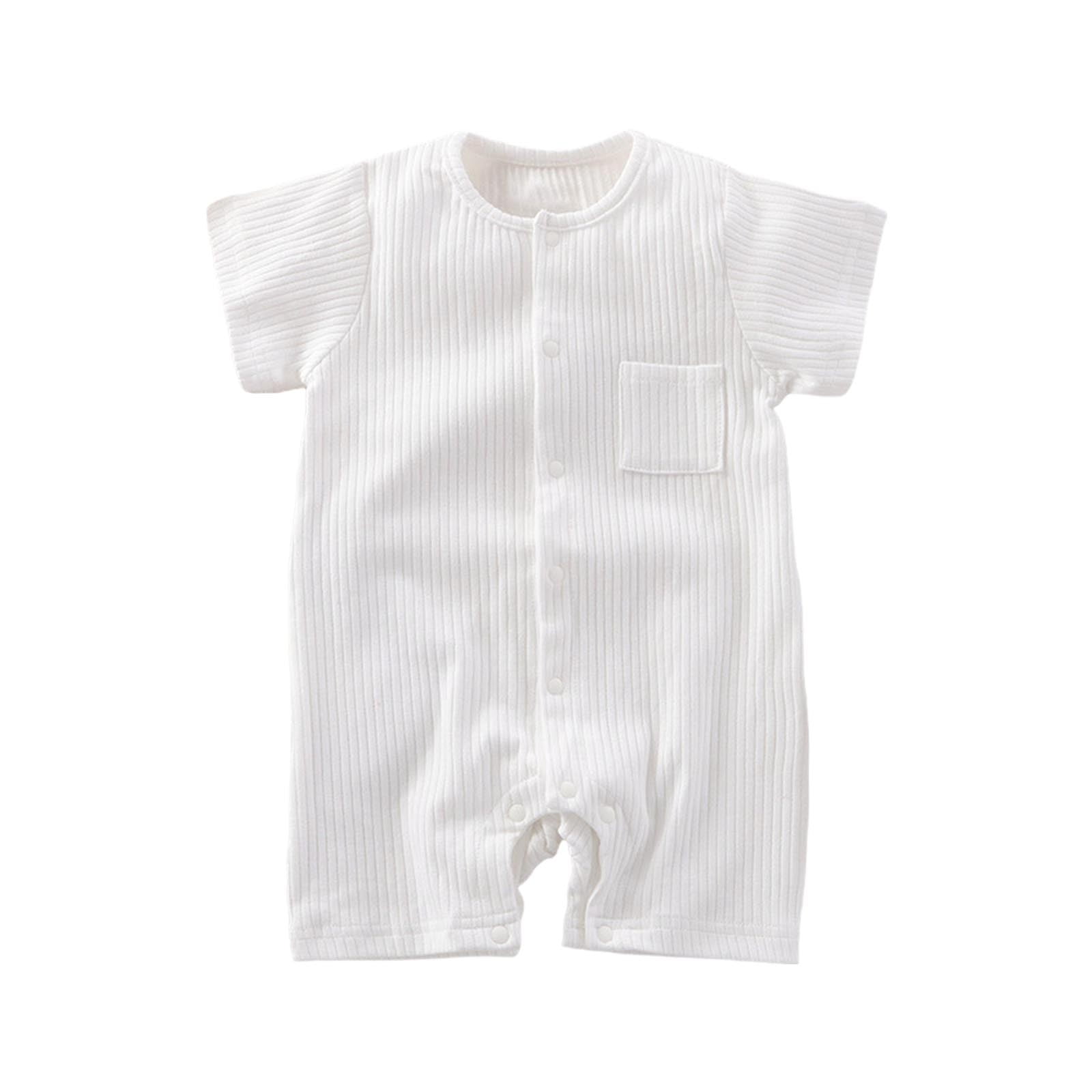 FAIWAD Newborn Baby Boys Girls Short Sleeve Cotton Romper Unisex Infant ...