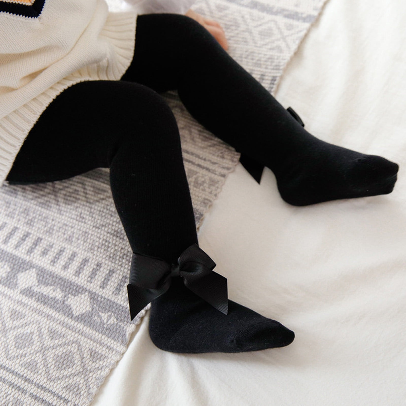 FAIWAD Newborn Baby Girls Tights Infant Toddler Stretchy Knit Stockings ...