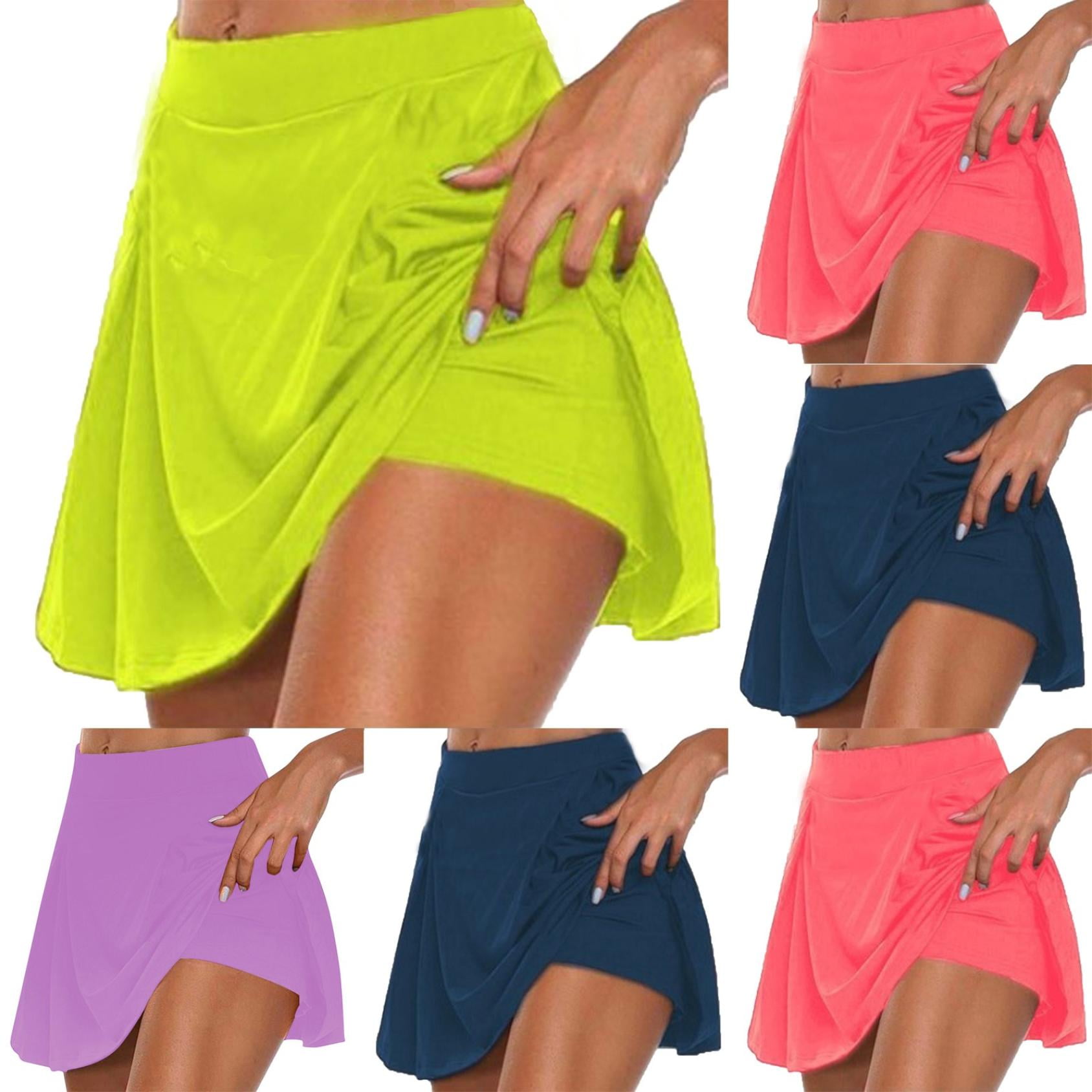 FAIWAD Tennis Skirts for Women Golf Athletic Activewear Summer Solid ...
