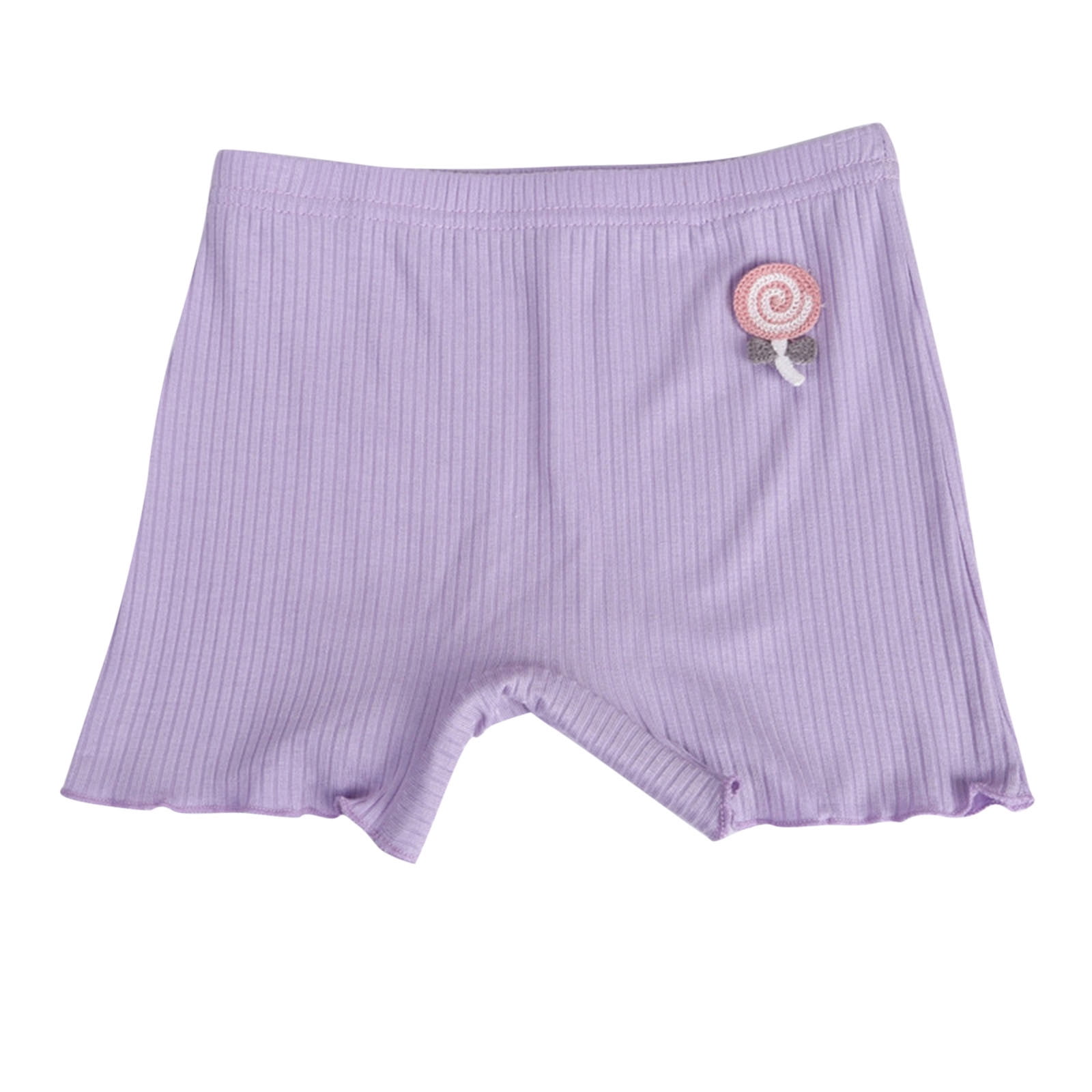 FAIWAD Toddler Girl Shorts Ribbed Ruffle Cotton Boyshorts Kids Elastic ...