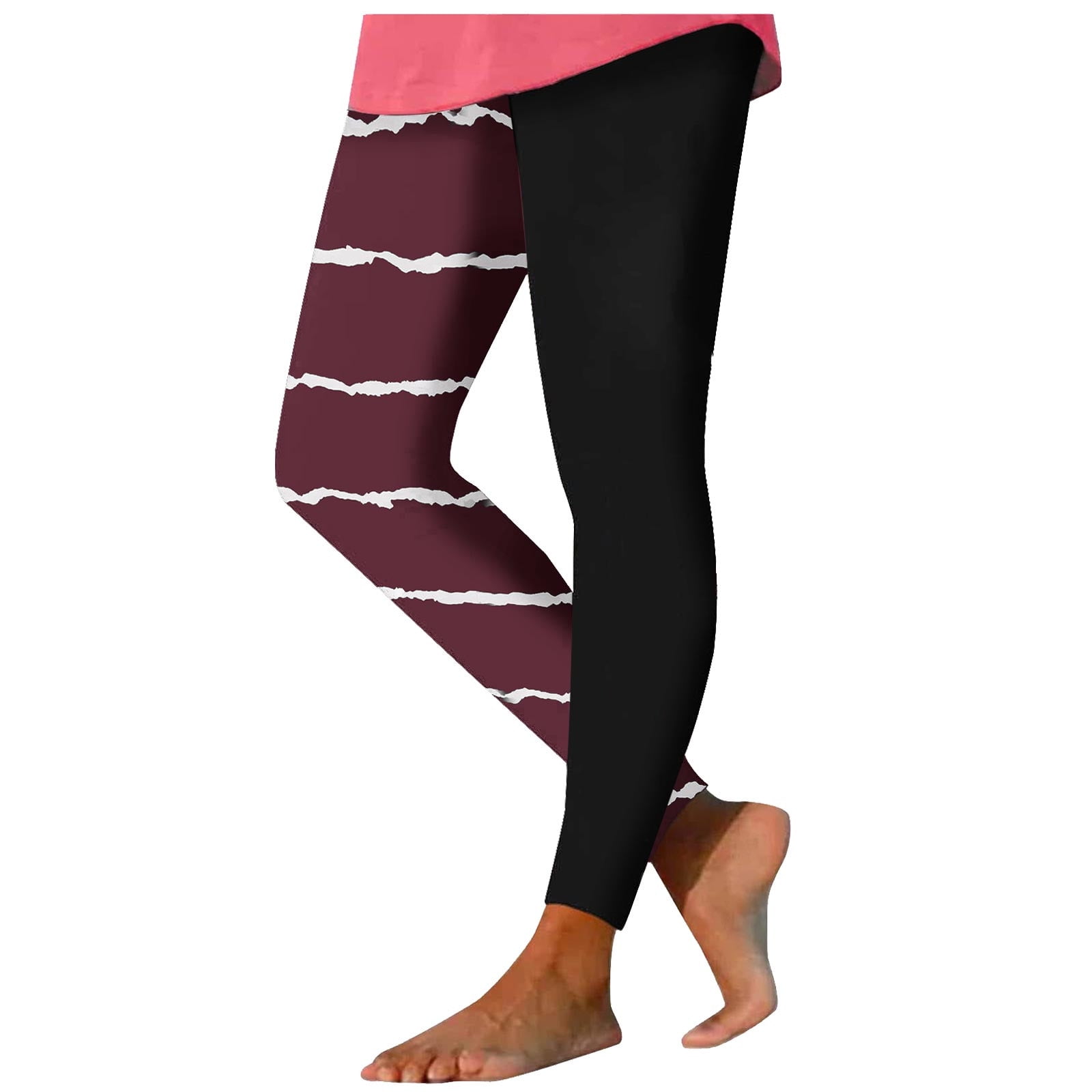 Faiwad Women Athletic Workout Legging High Waisted Patchwork Lounge